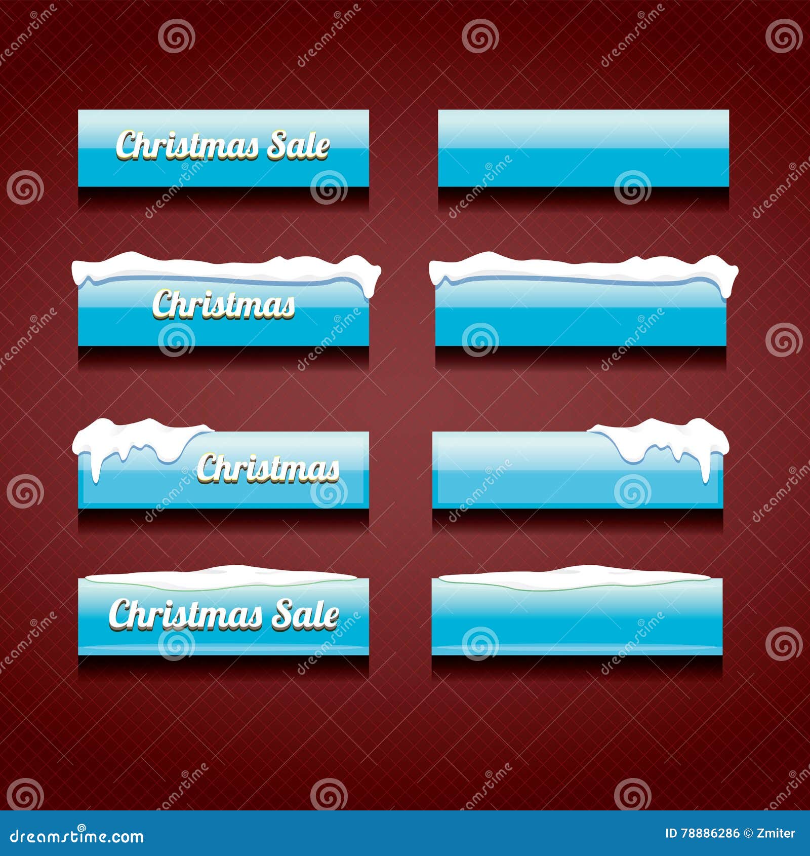 Christmas Web Buttons Set. Winter Web Buttons Stock Vector ...