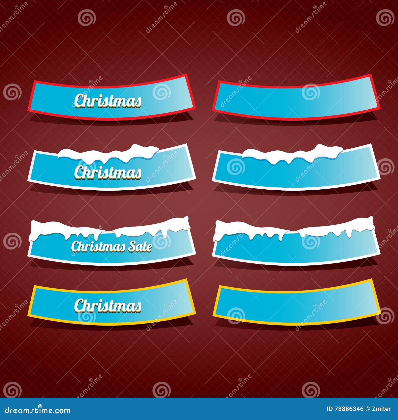 Christmas Web Buttons Set. Winter Web Buttons Stock Vector ...
