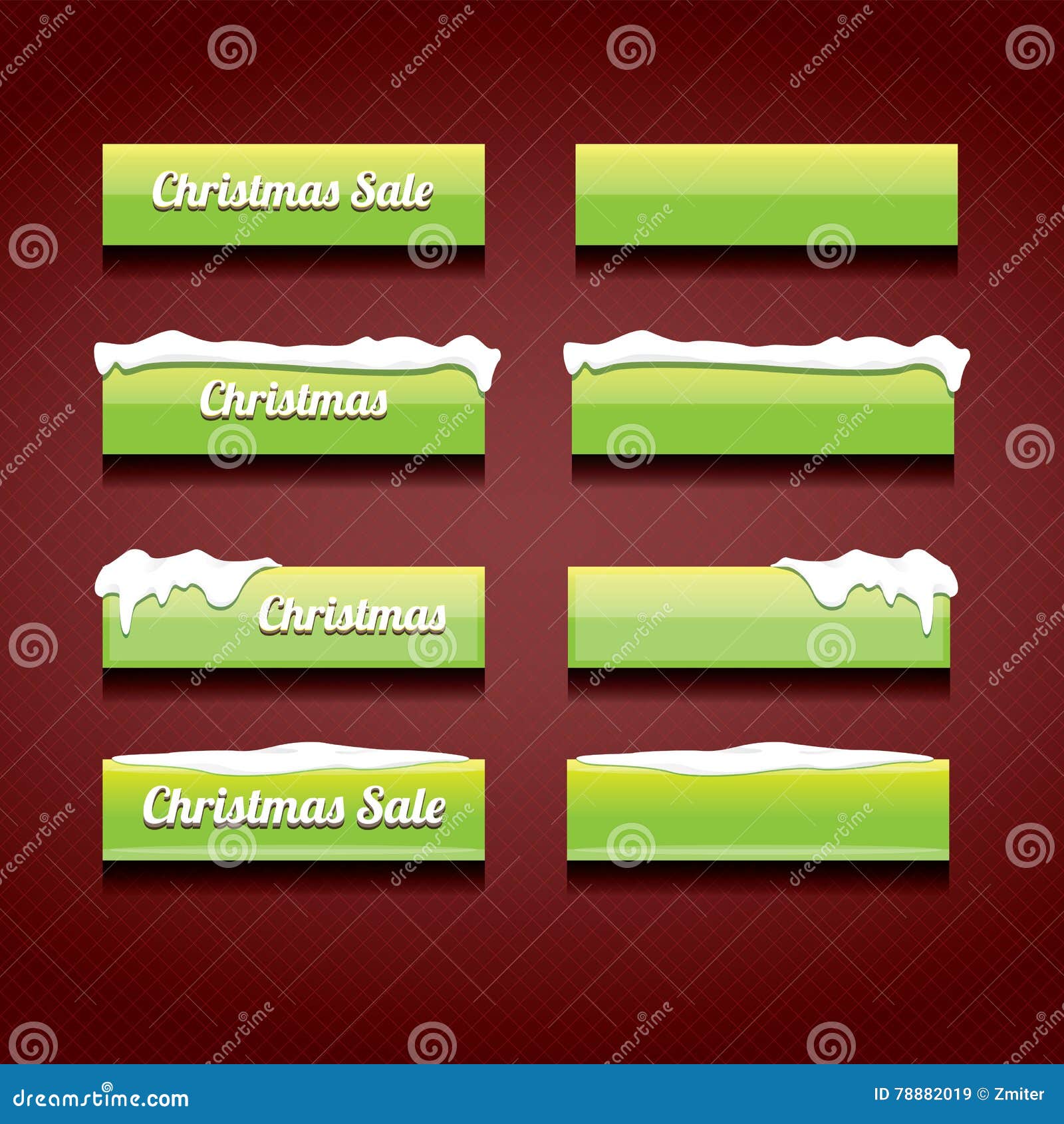 Christmas Web Buttons Set. Winter Web Buttons Stock Vector ...