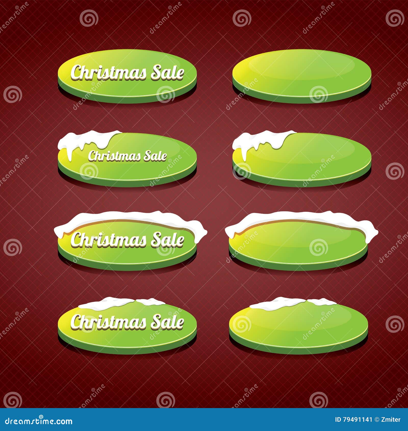 Christmas Web Buttons Set. Winter Web Buttons Stock Vector ...