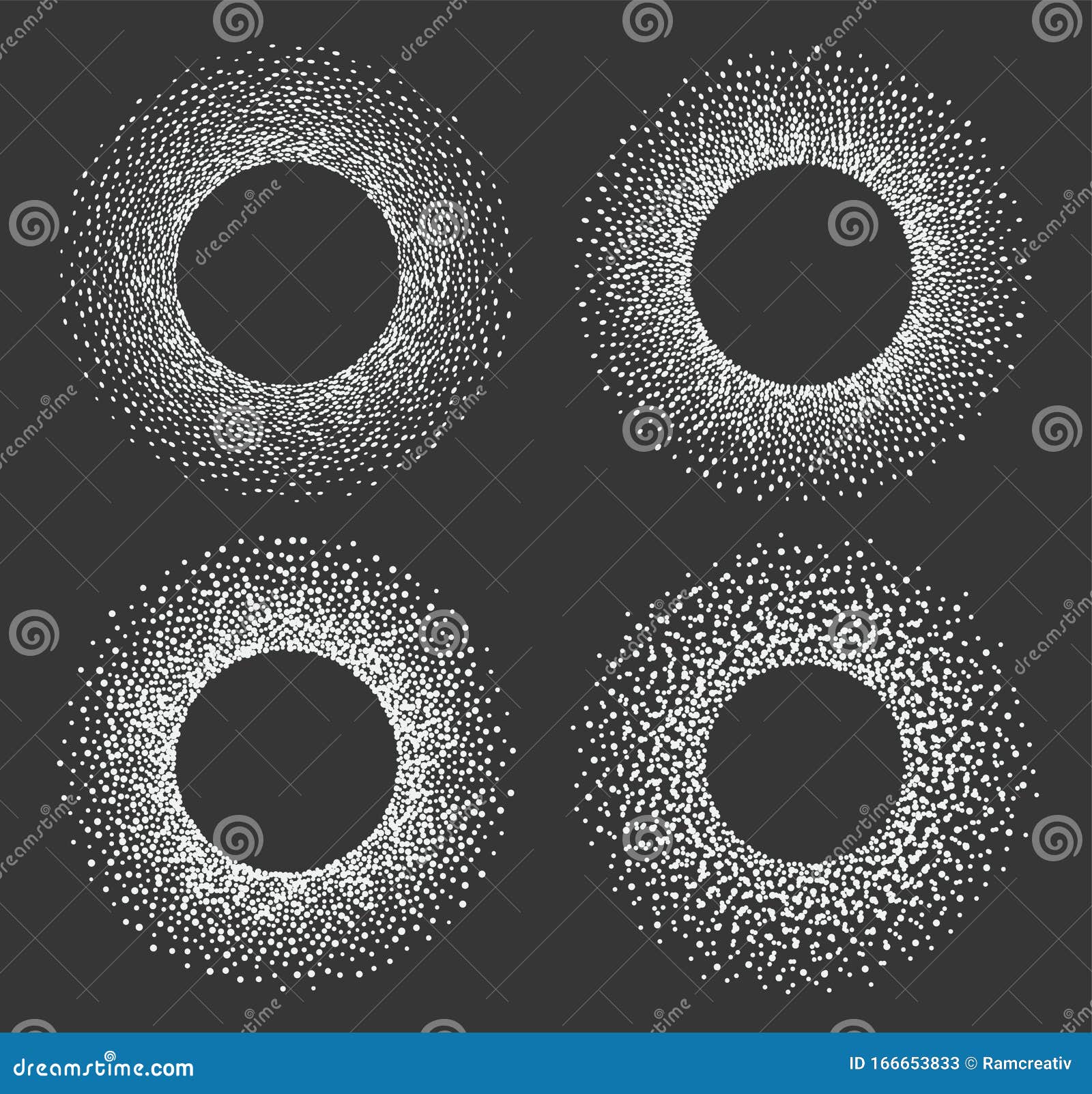 Christmas White Empty Snow Frame with Dots of Particles. Set of ...