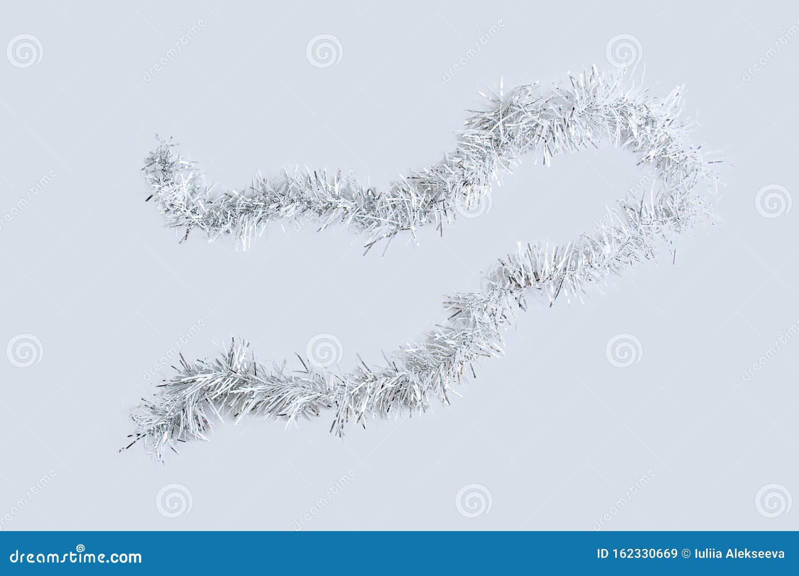 Christmas White Tinsel for Decoration. Garland for the Christmas Tree ...
