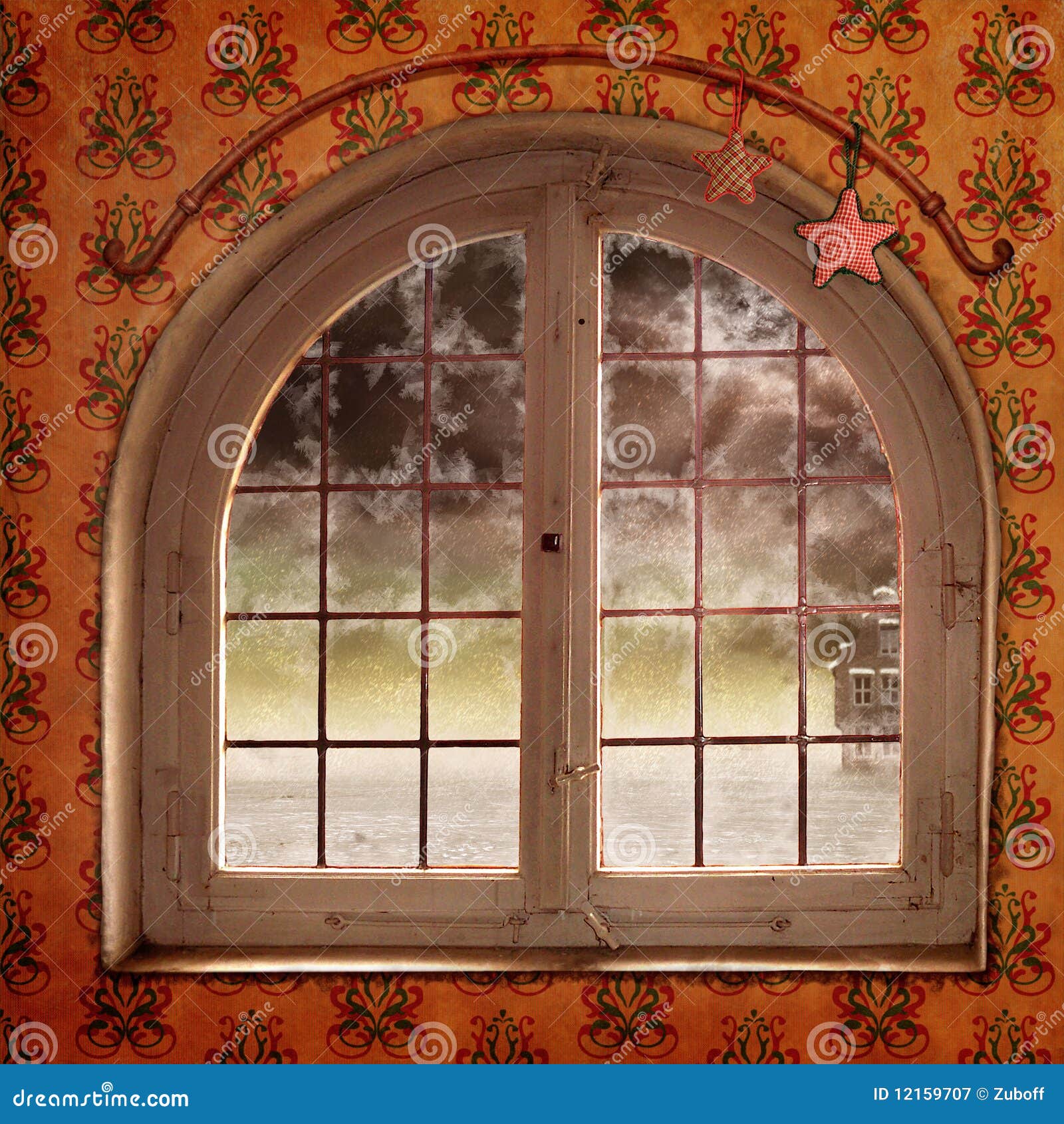 Christmas window stock image. Image of star, holiday - 12159707