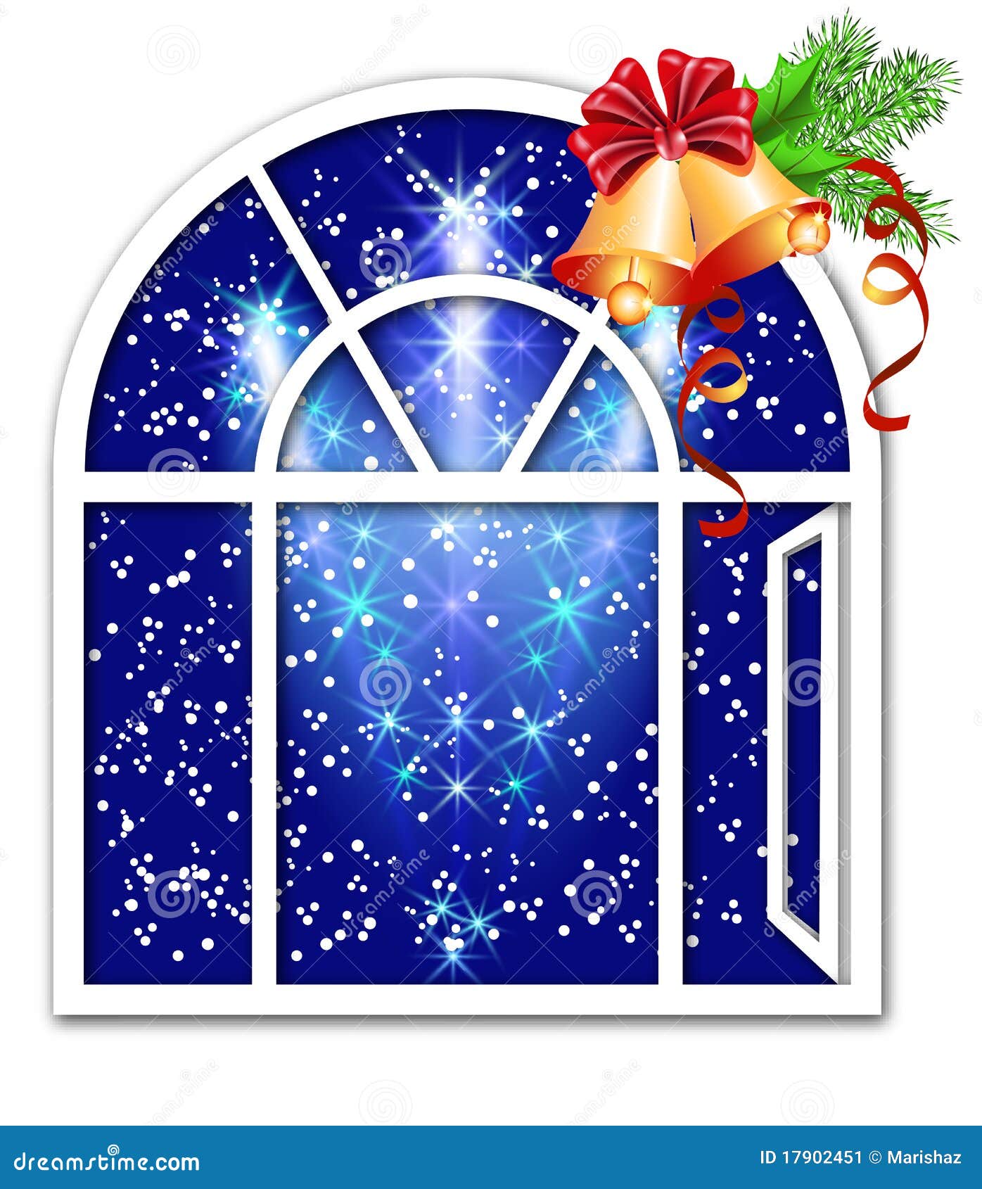 Christmas window stock vector. Illustration of frost - 17902451