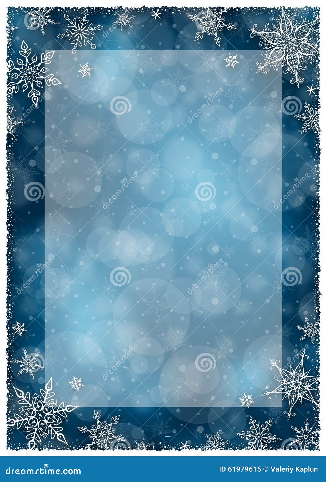 Christmas Winter Frame - Illustration. Christmas Dark Blue - Empty ...