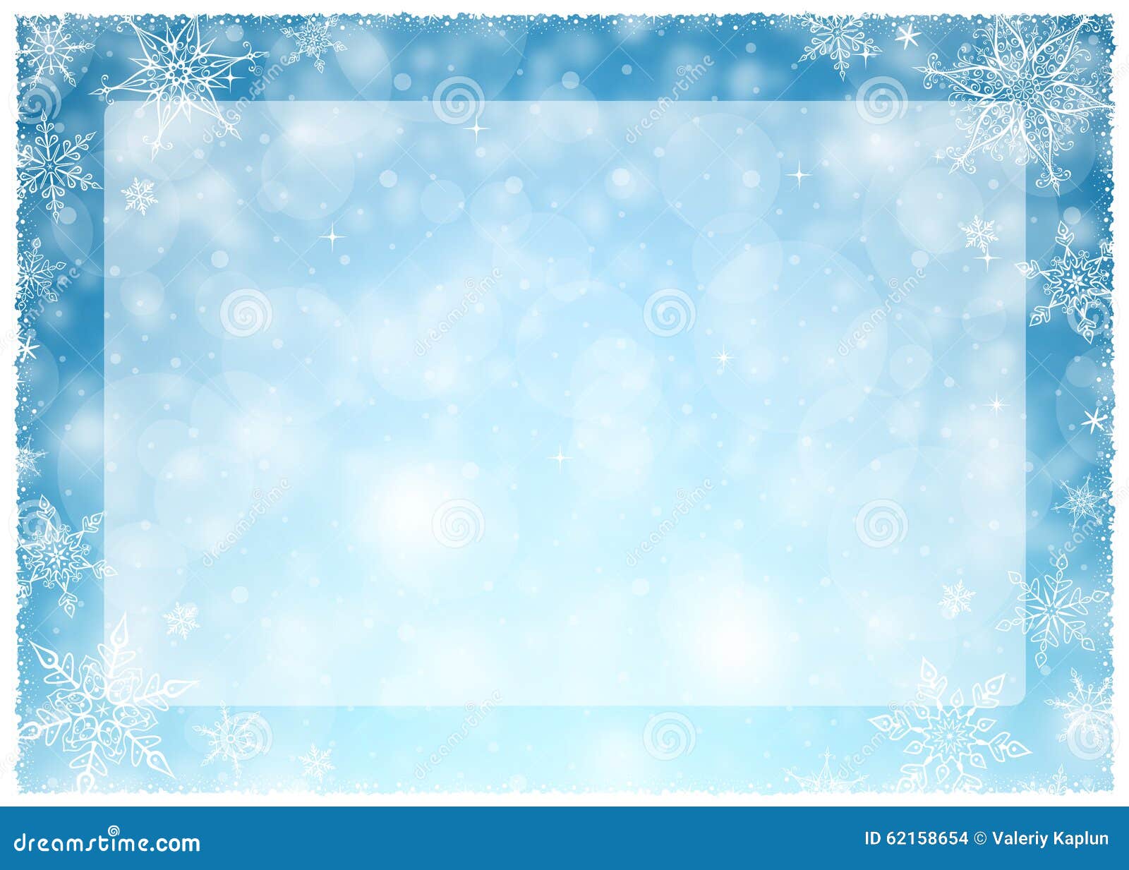 Christmas Winter Frame - Illustration. Christmas White Blue - Empty ...