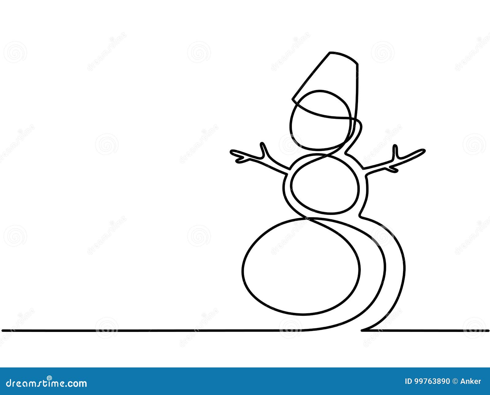 Christmas winter Snowman stock vector. Illustration of creative - 99763890