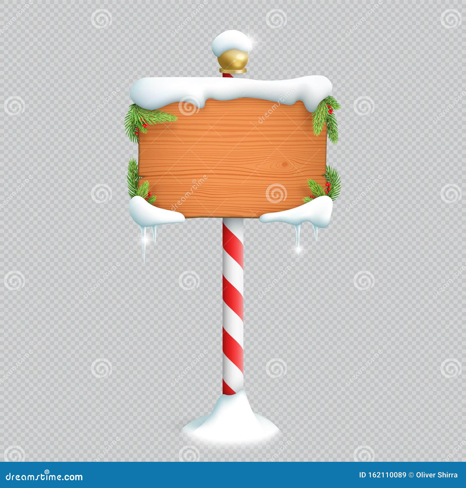 Christmas Sign - Reindeer & Cute Penguin Vector Illustration ...