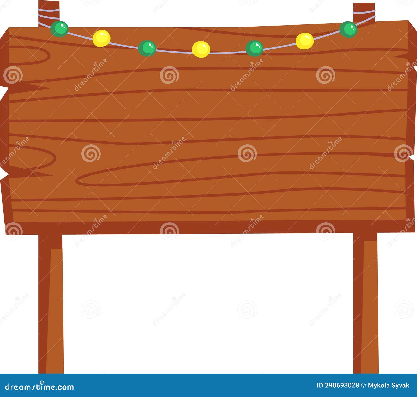Christmas Wooden Signboard Stock Vector Illustration Of Decoration