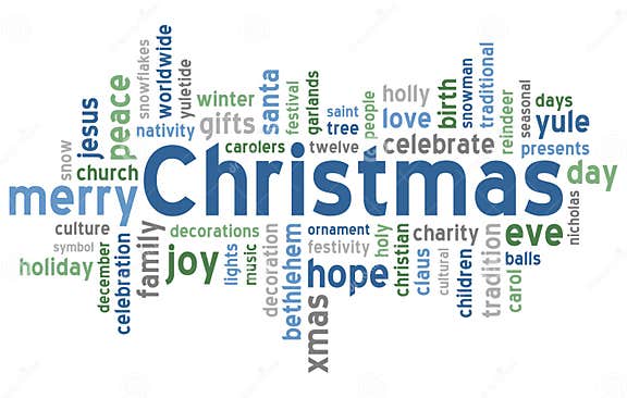 Christmas Word Cloud stock vector. Illustration of festivity - 22006990