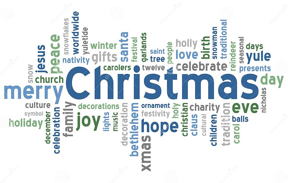 Christmas Word Cloud stock vector. Illustration of festivity - 22006990