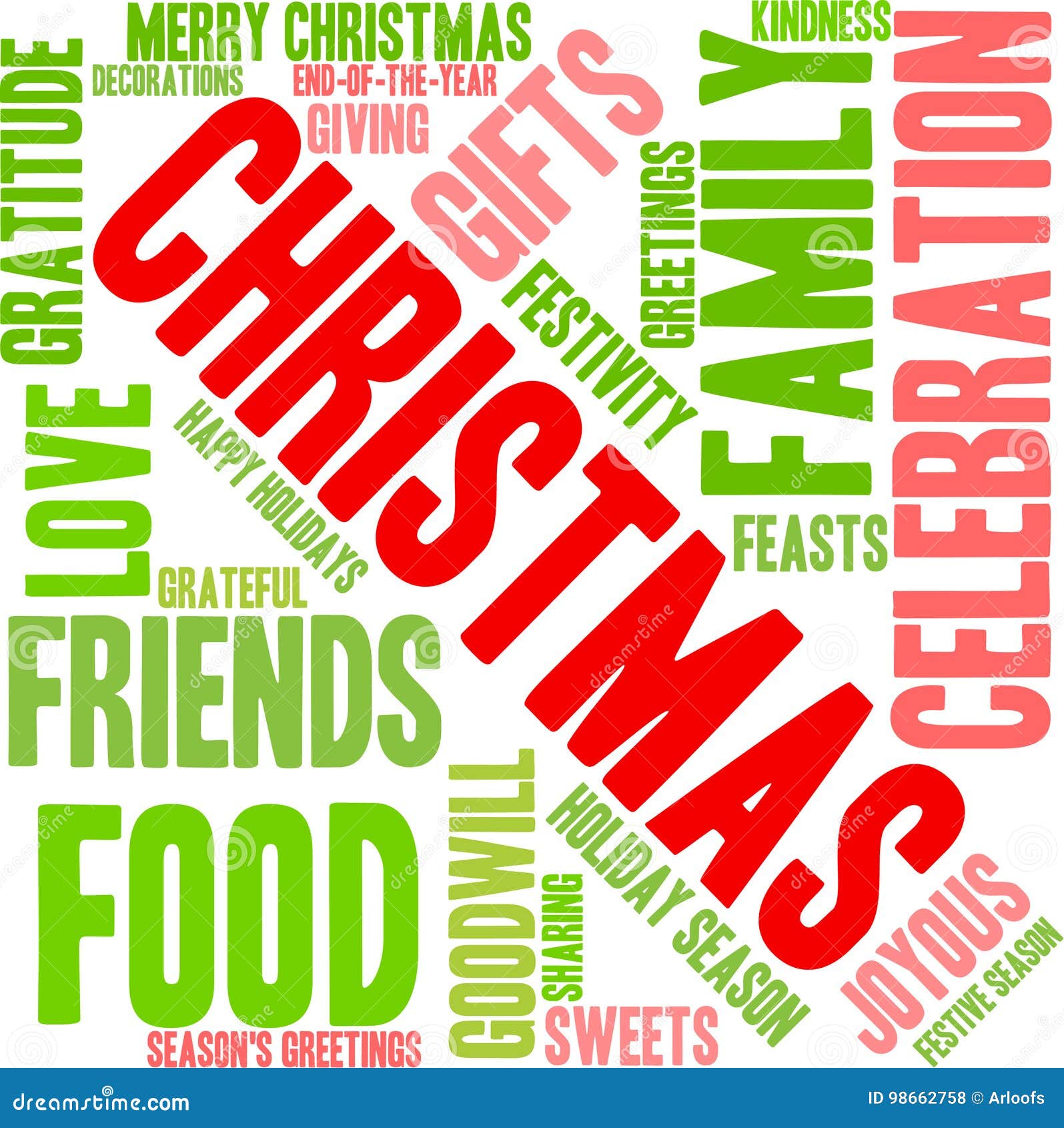 Christmas Word Cloud stock illustration. Illustration of love - 98662758