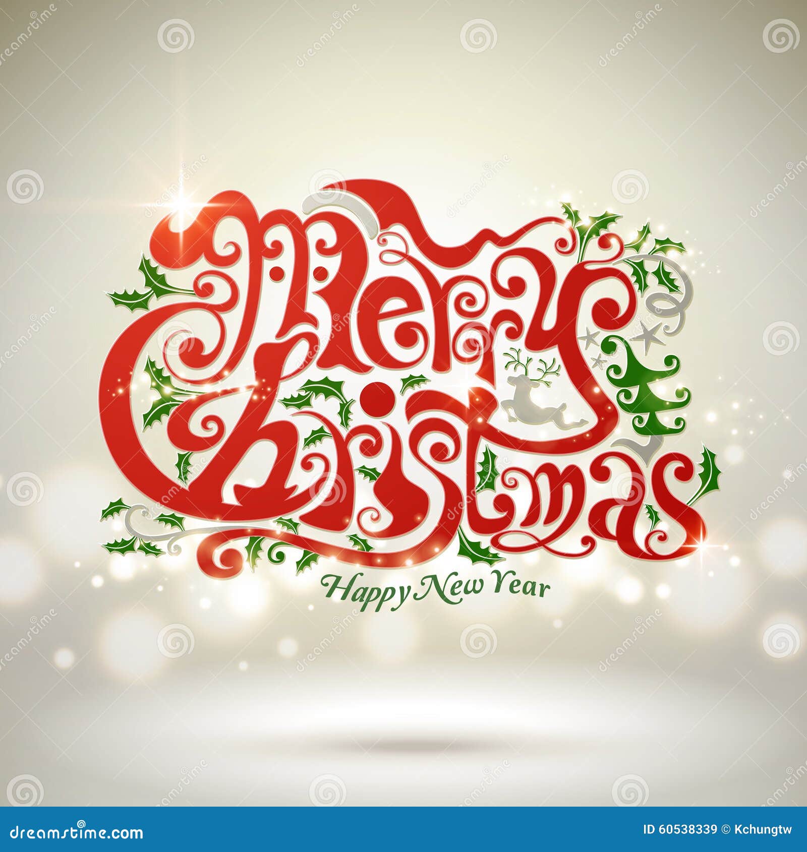 Christmas word design stock illustration. Illustration of holiday ...