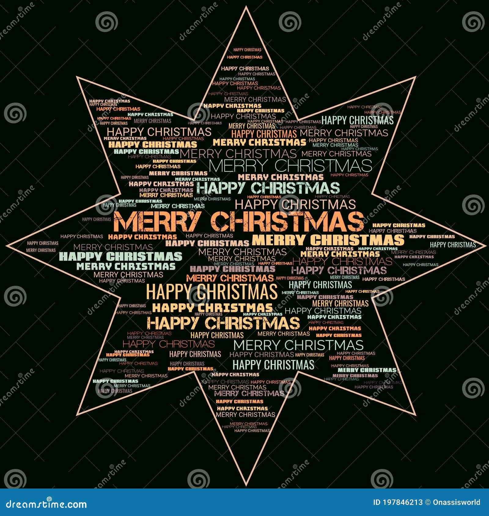 Christmas Words Elements Abstract Background Stock Illustration ...