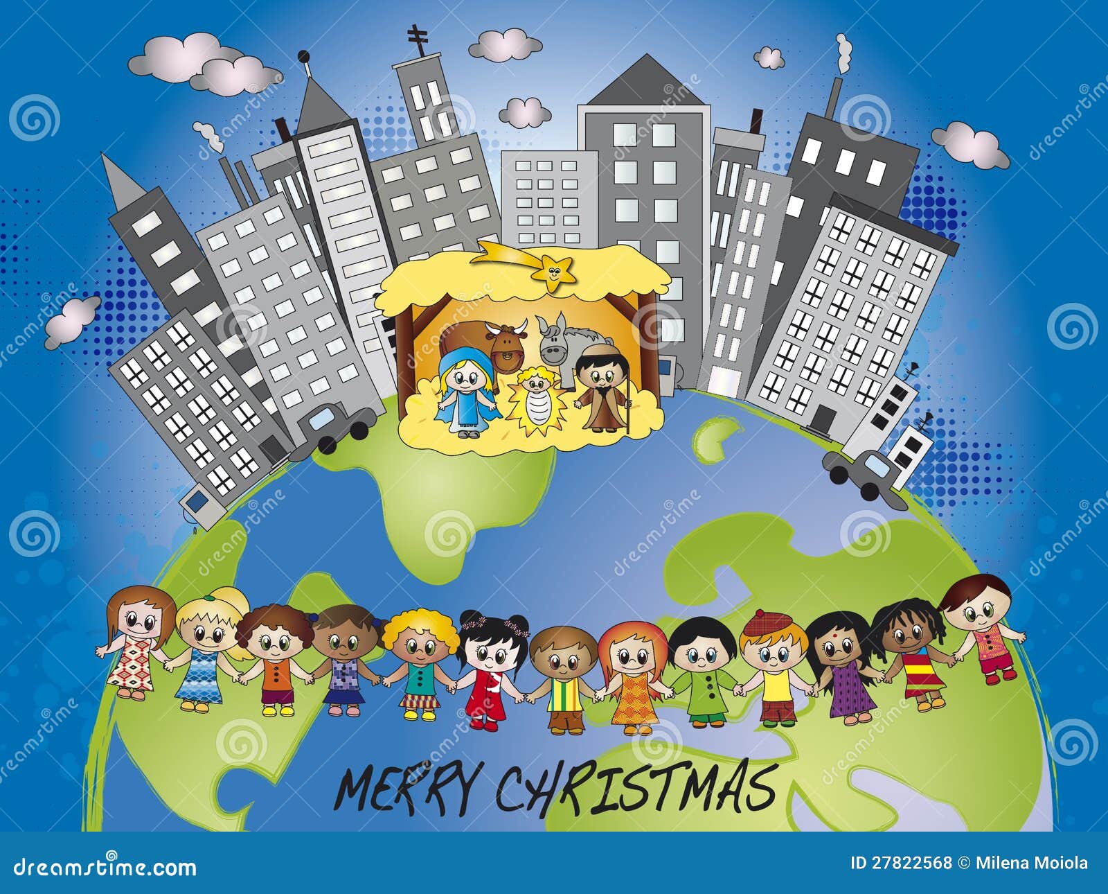 Christmas world stock illustration. Illustration of diversity - 27822568