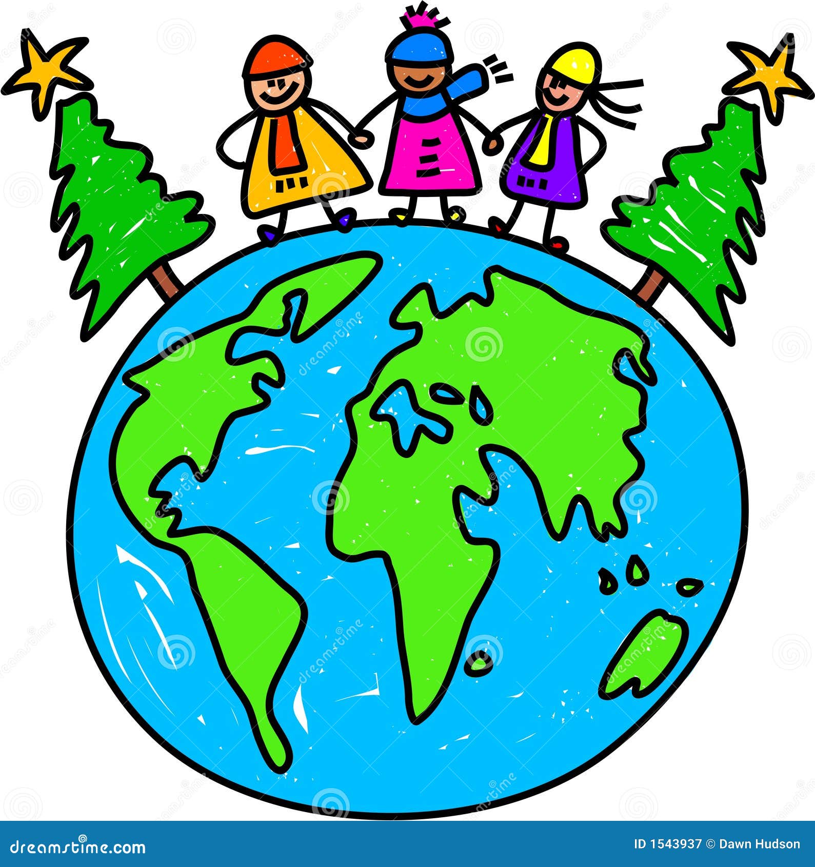 Christmas world kids stock illustration. Illustration of children - 1543937