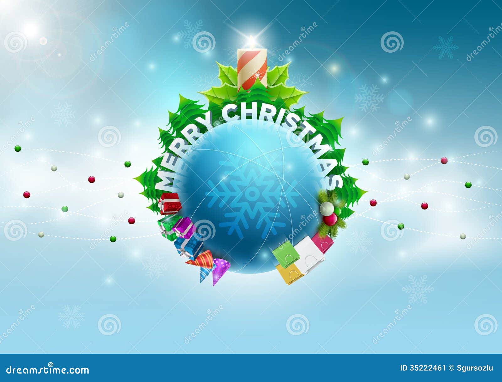 Christmas World stock vector. Illustration of ball, season - 35222461