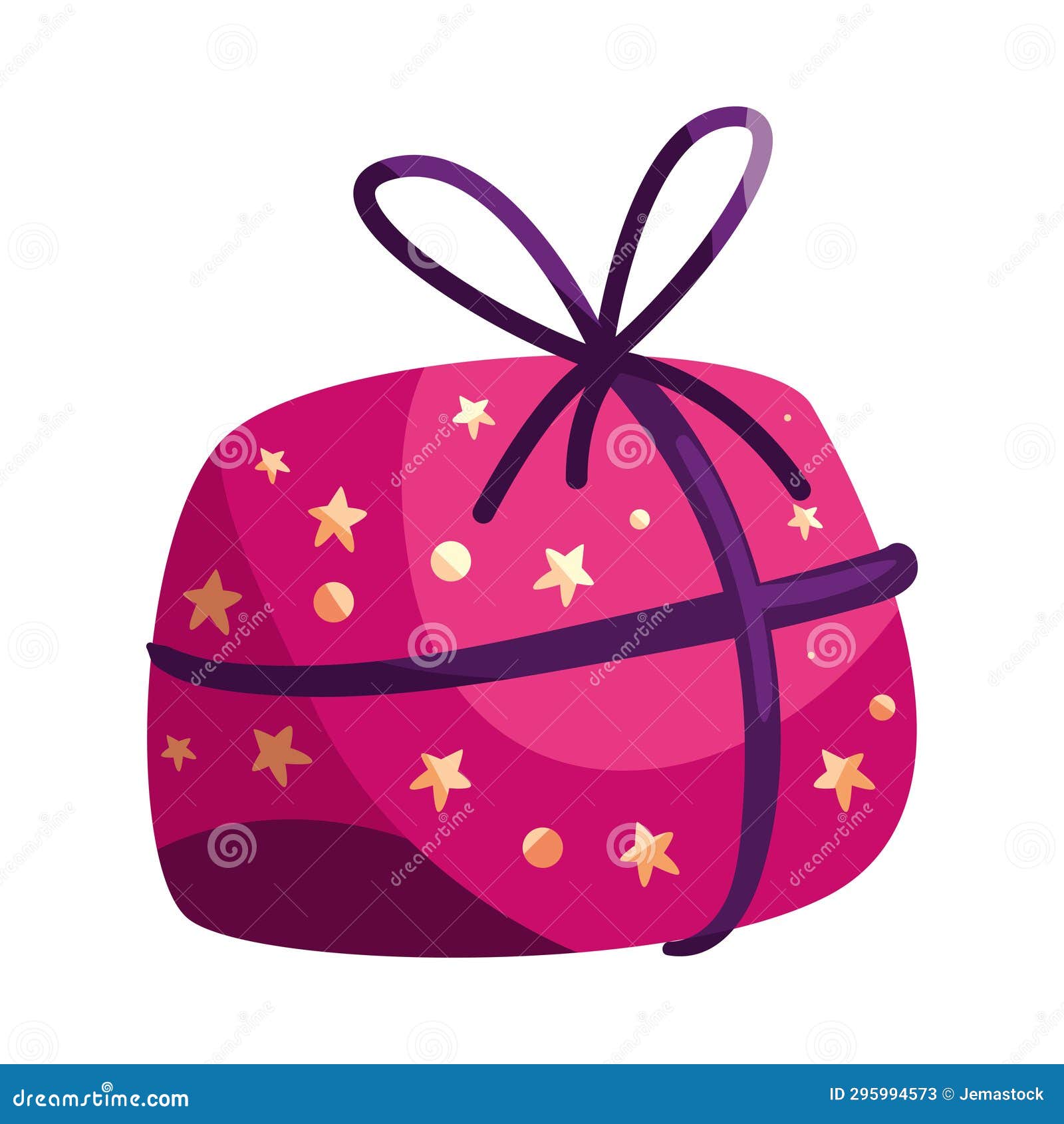 Christmas wrapped gift stock illustration. Illustration of design ...
