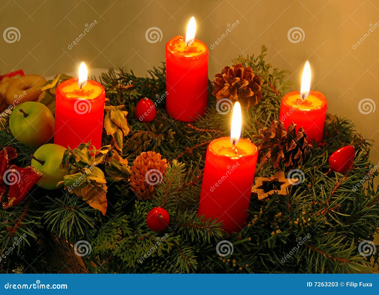 Christmas wreath stock image. Image of decorated, burn - 7263203