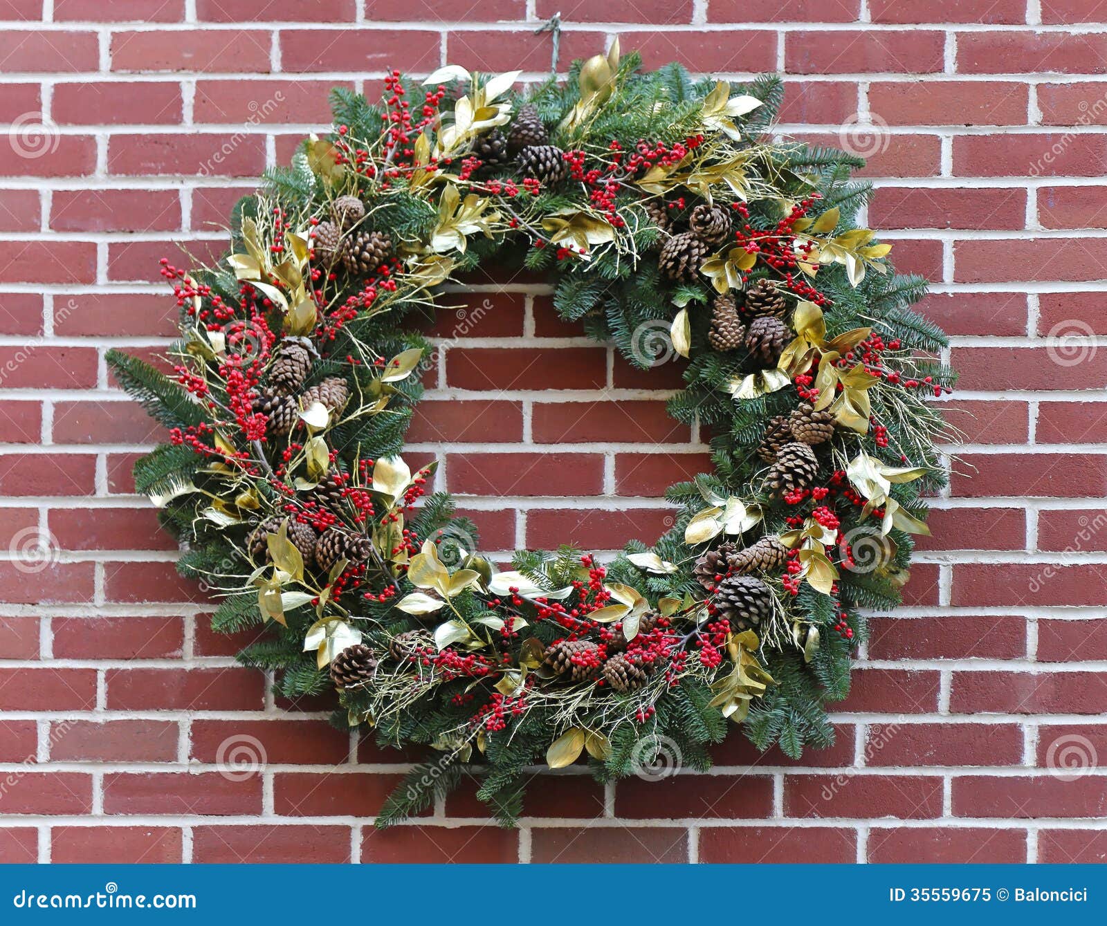 Christmas wreath stock image. Image of winter, december - 35559675