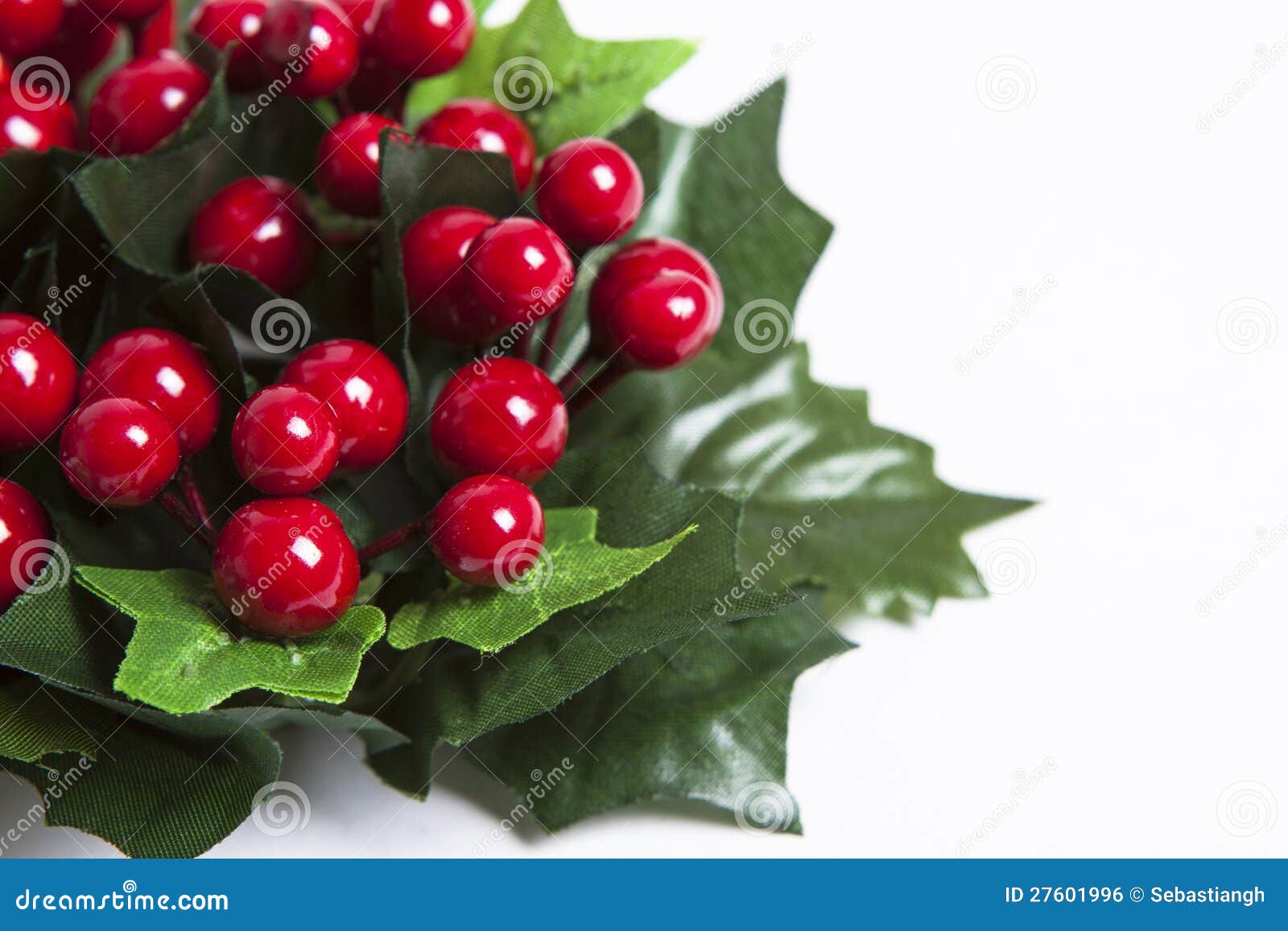 Christmas Wreath of Red Berries Stock Photo - Image of isolated ...