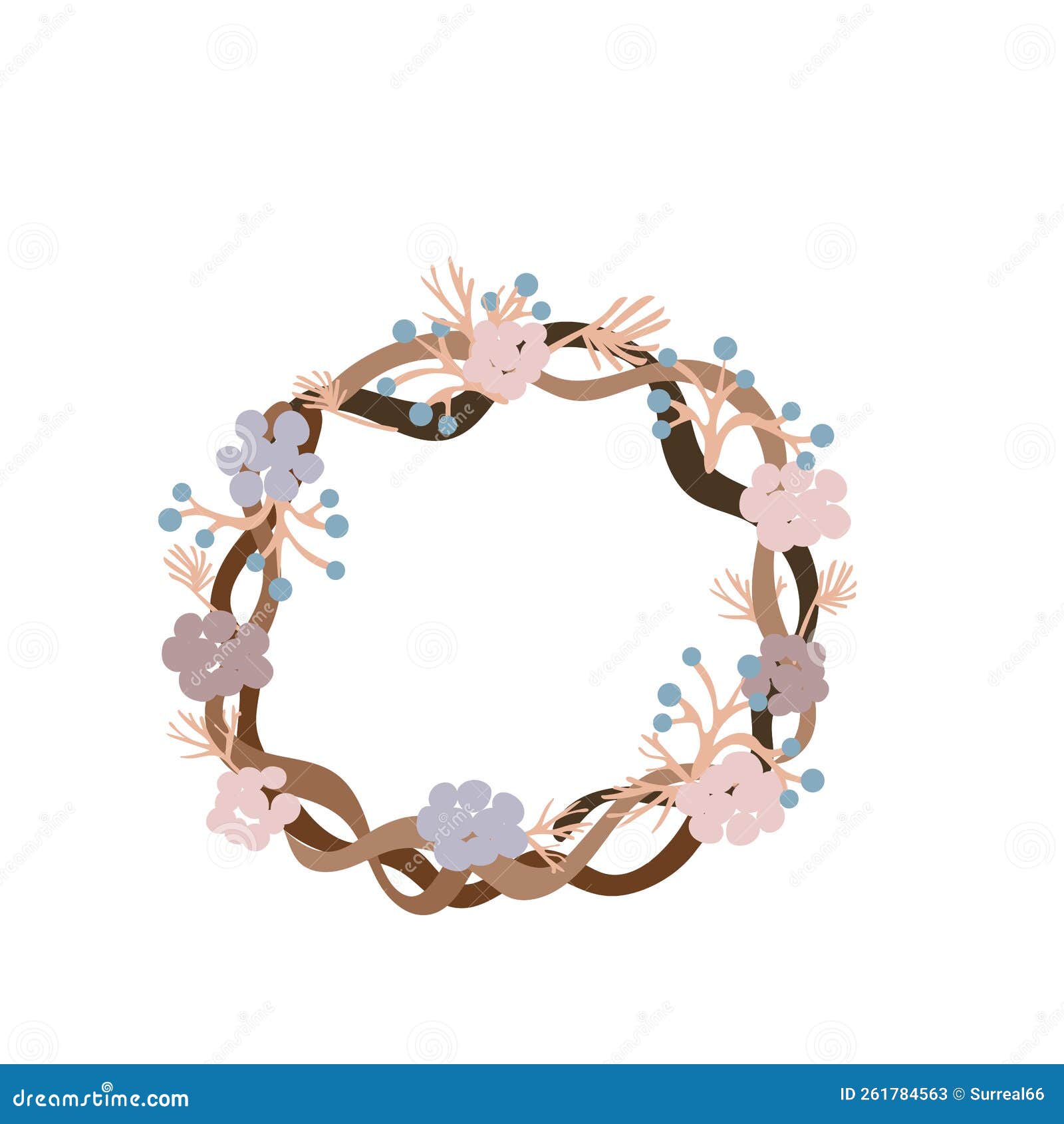 Christmas Wreath Vector Illustration Stock Vector - Illustration of ...