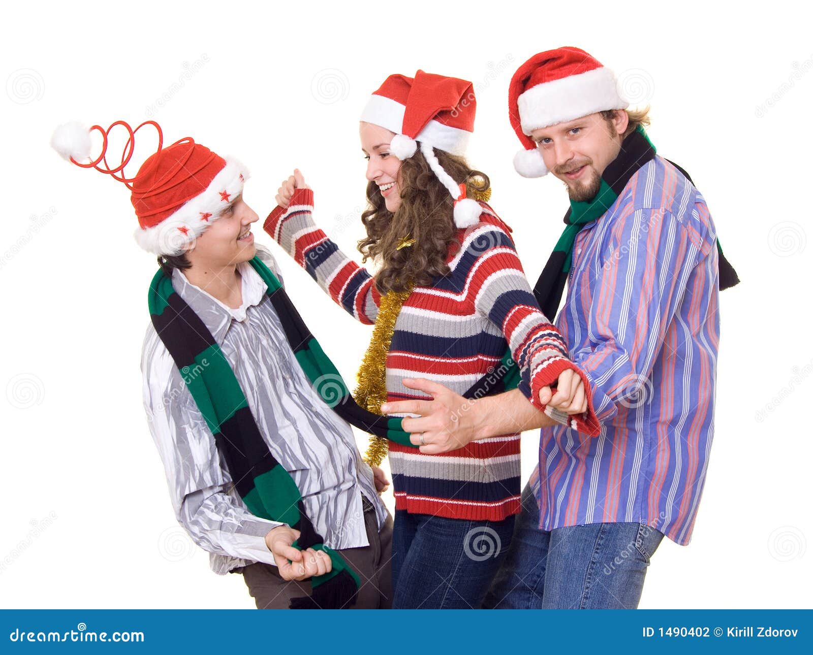 Christmass fun stock photo. Image of friends, handsome - 1490402