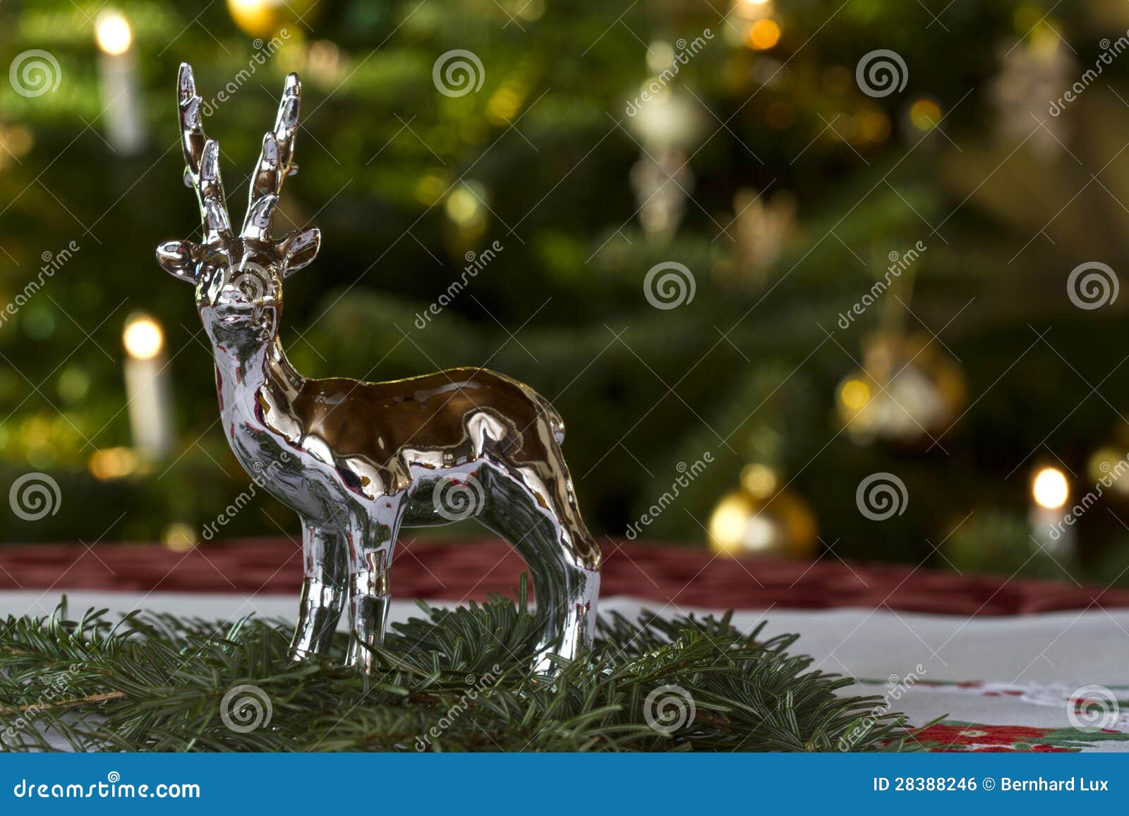 Christmassy Table Decoration Stock Photo - Image of decoration, bauble ...