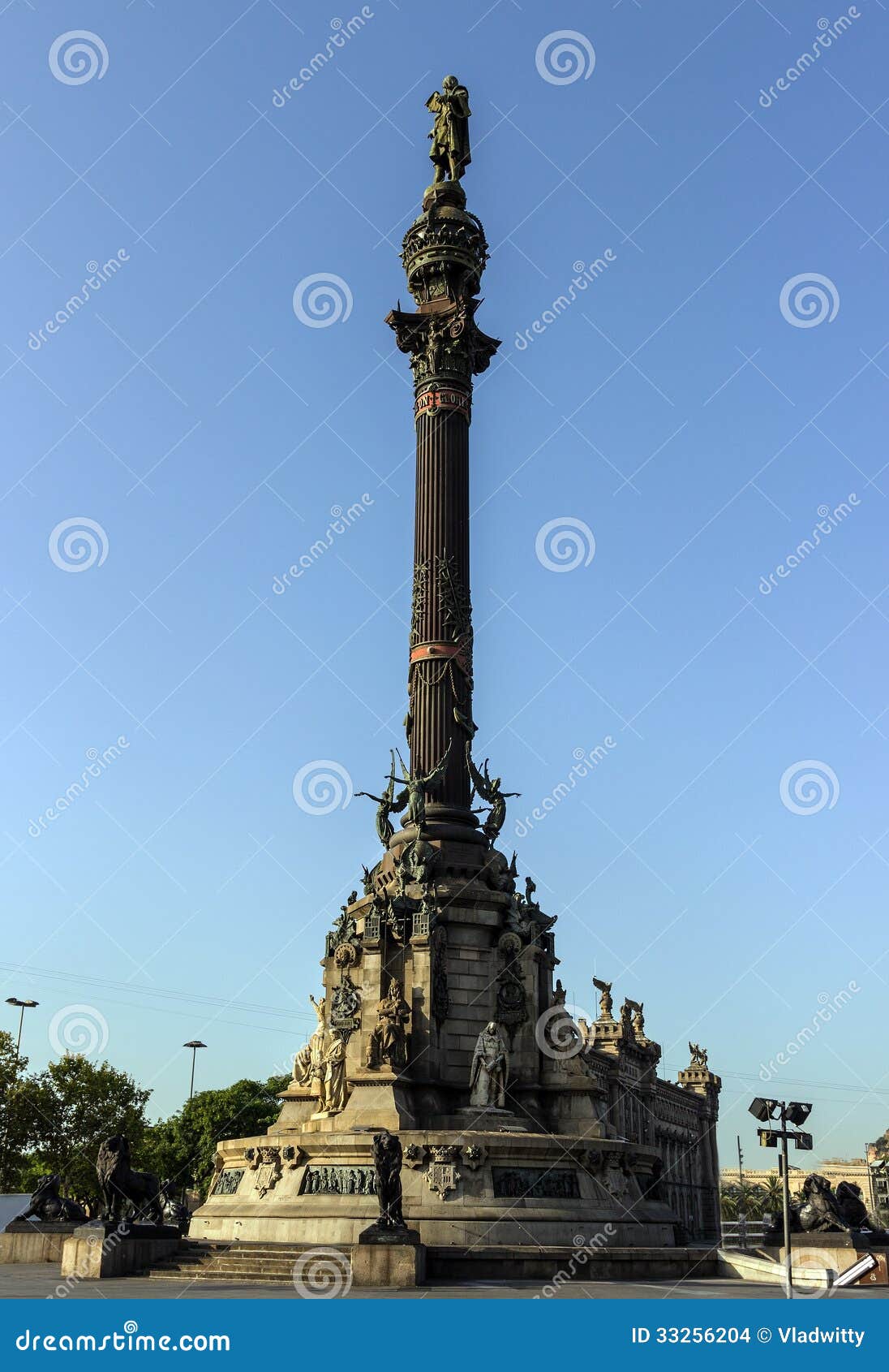 Christopher Columbus Column Stock Photo - Image of colom, clouds: 33256204