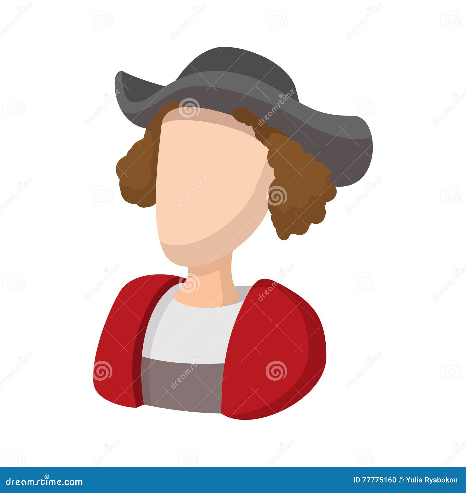 Christopher Columbus Costume Icon, Cartoon Style Stock Vector ...