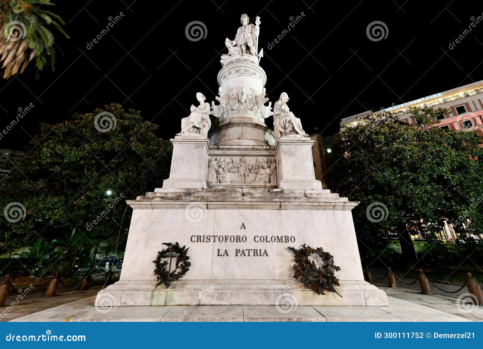 Christopher Columbus Monument - Genoa, Italy Stock Photo - Image of ...