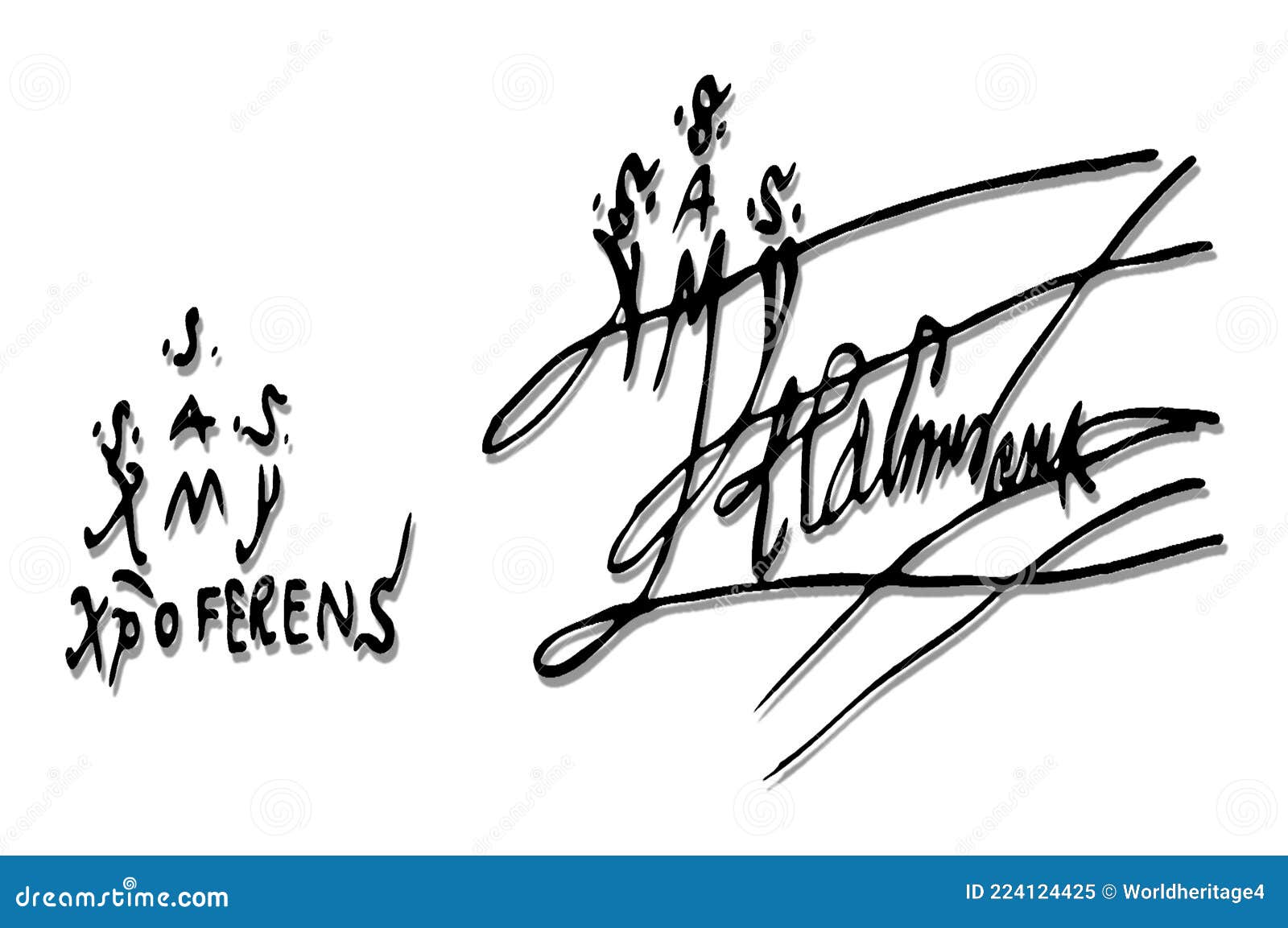 Christopher Columbus Signatures Royalty-Free Stock Photography ...