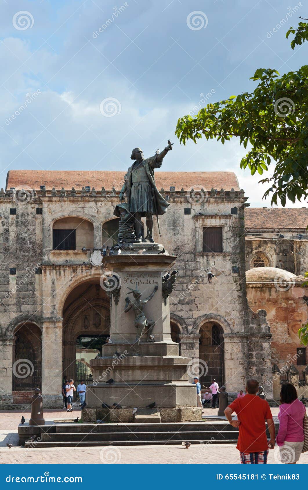 Christopher Columbus Statue, Parque Colon, Santo Domingo Editorial ...
