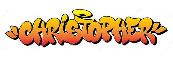 Christopher Name in Graffiti Style. Vector Illustration. Stock ...