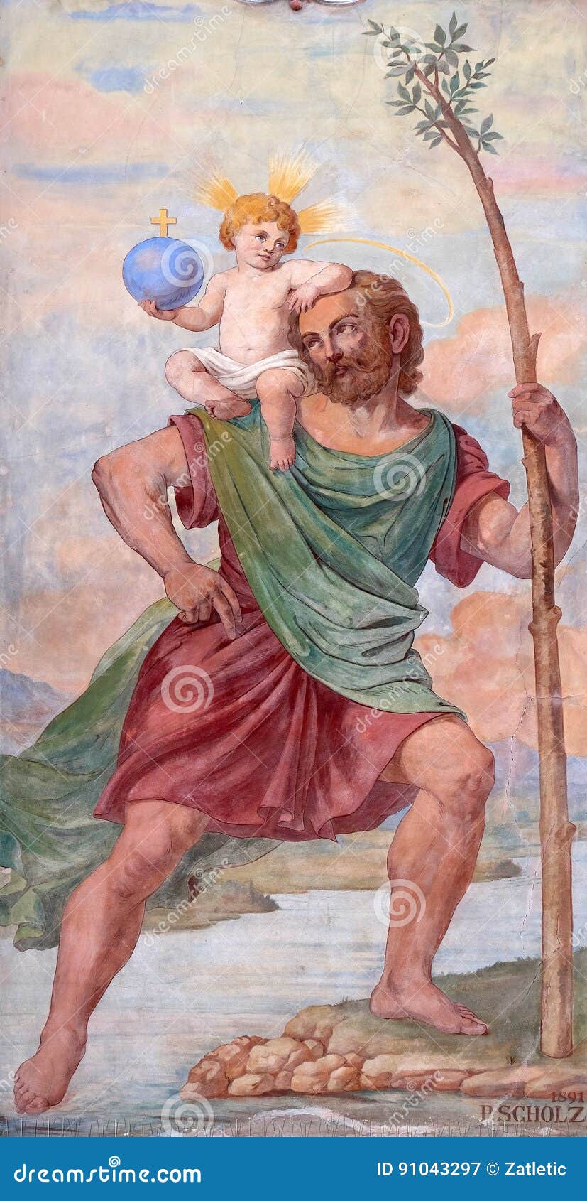 Christopher saint redaktionell arkivbild. Bild av katolik - 91043297