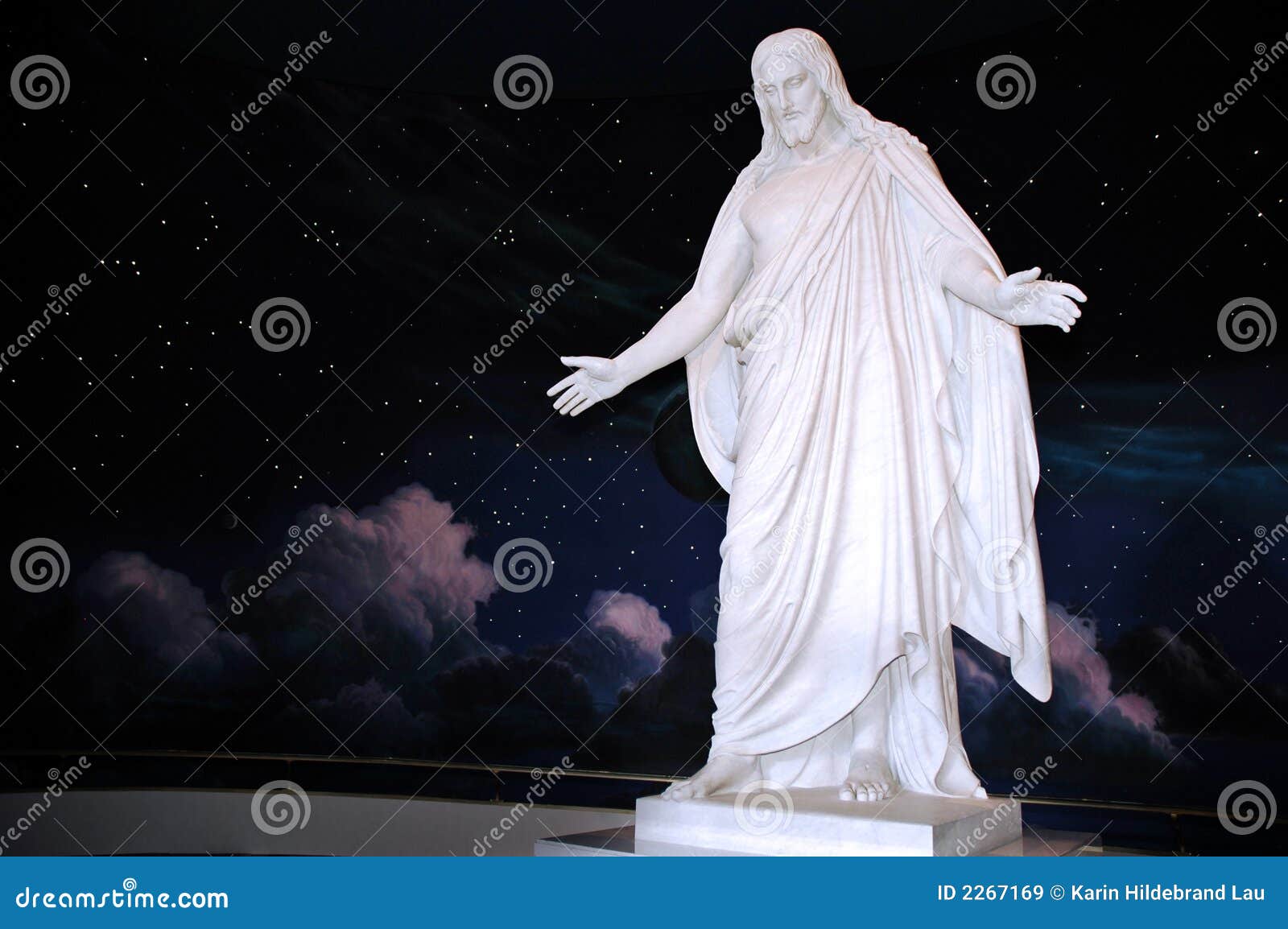 Marble Christus Statue At Visitor`s Center At The Salt Lake Temple For ...