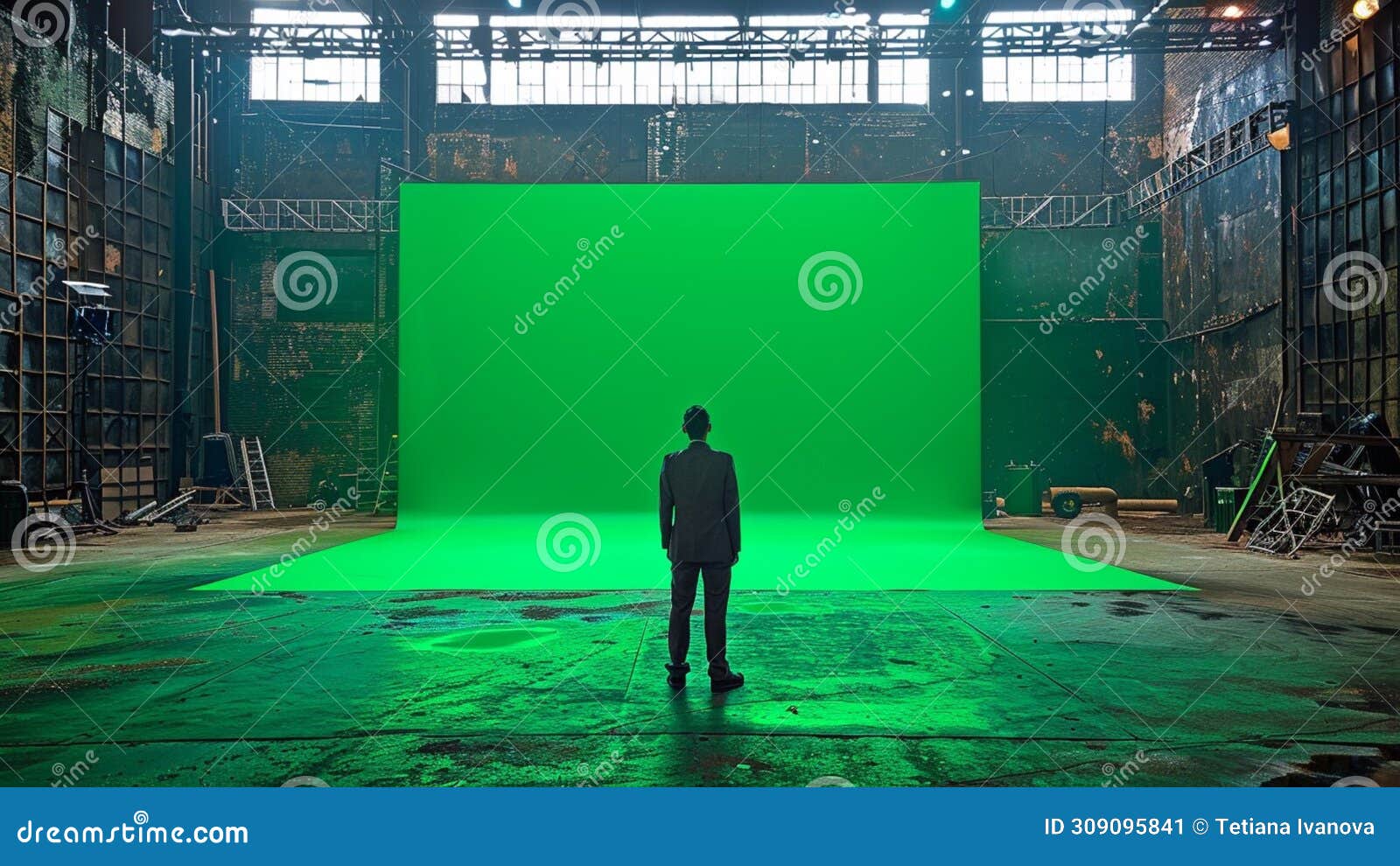 Chroma Key Backdrop for Video Editing Projects. Stock Illustration ...