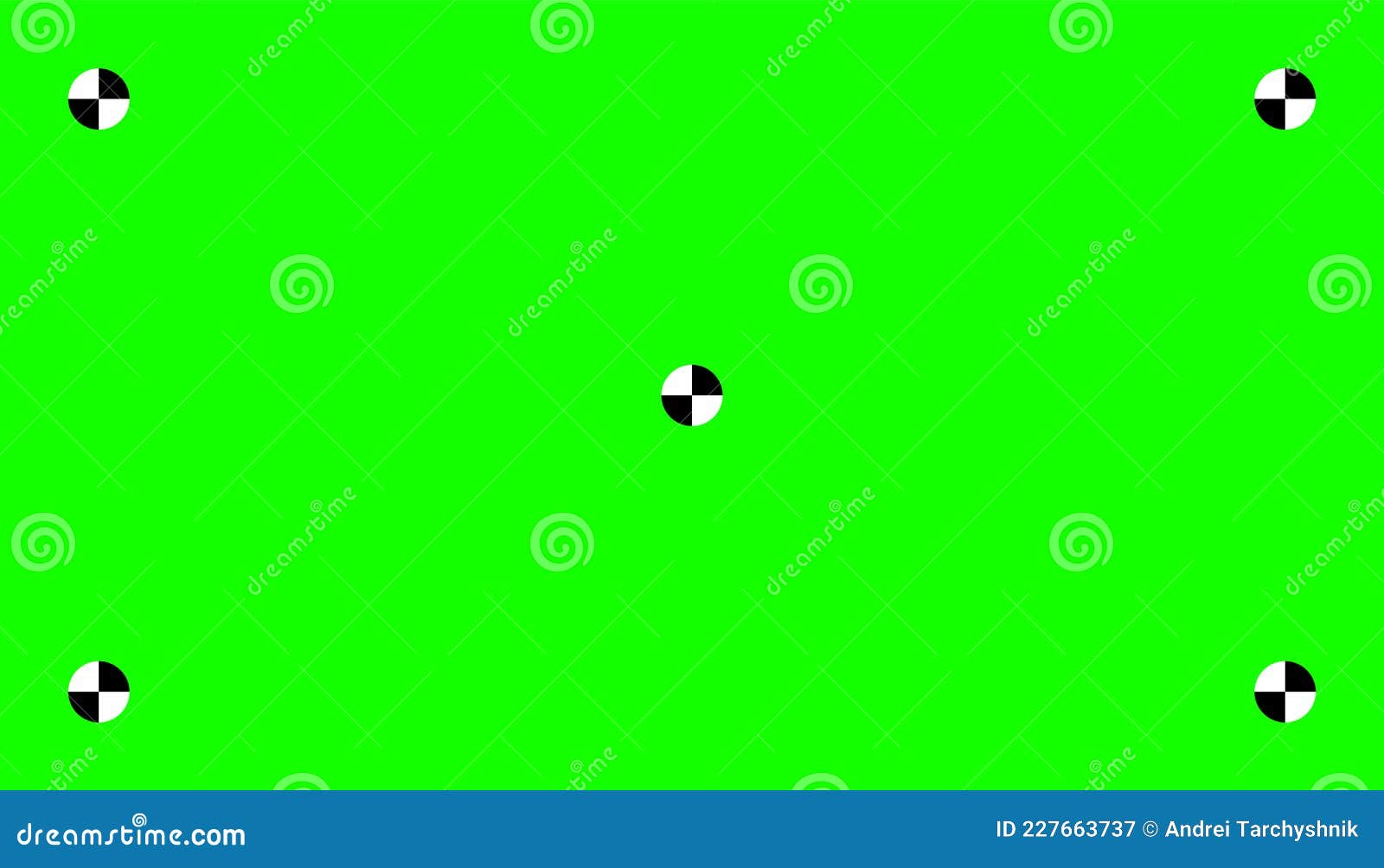 Chroma Key, Blank Green Background with Motion Tracking Points. Visual ...