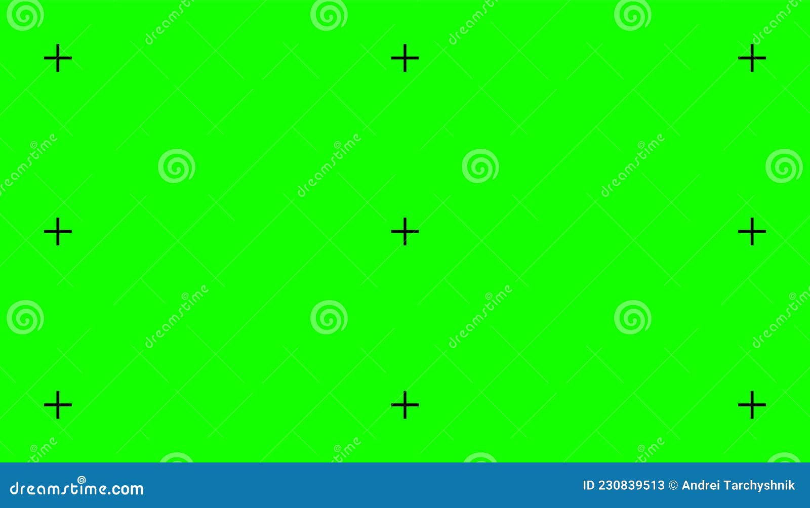 Chroma Key, Blank Green Background With Motion Tracking Points. Visual ...