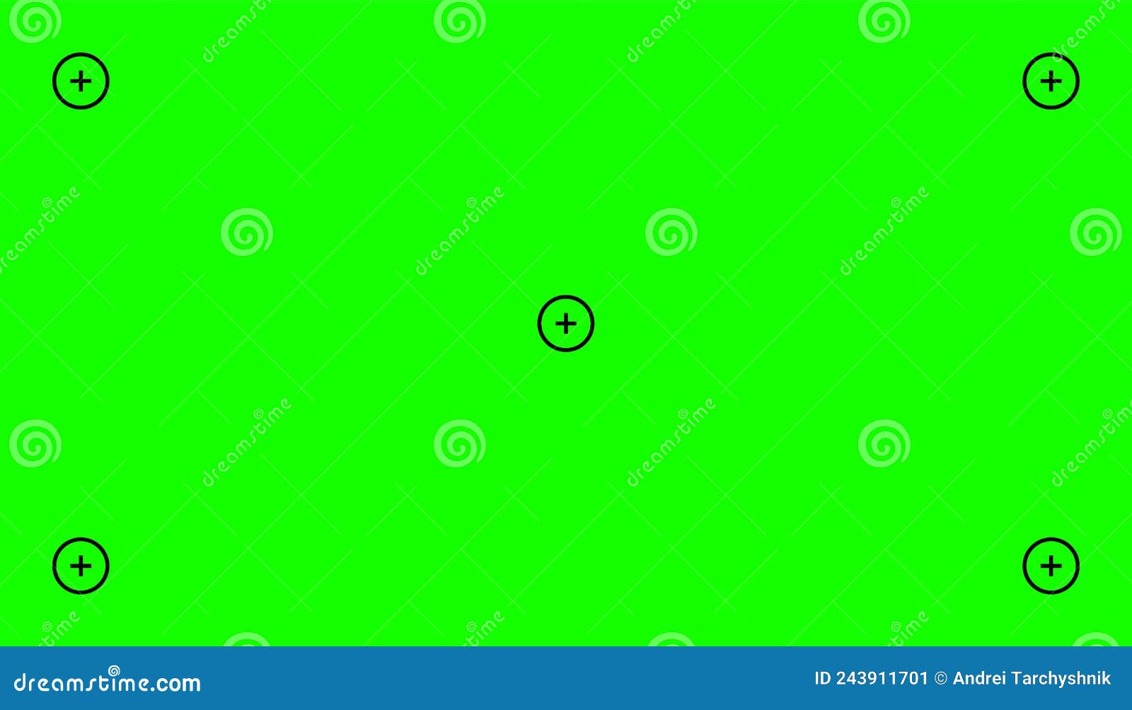 Chroma Key, Blank Green Background With Motion Tracking Points. Visual ...