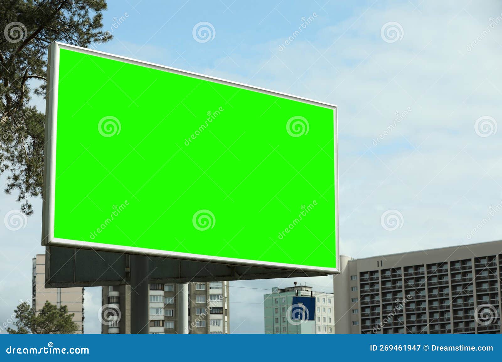Chroma Key Compositing. Broadcaster Against Green Screen, Banner Design ...