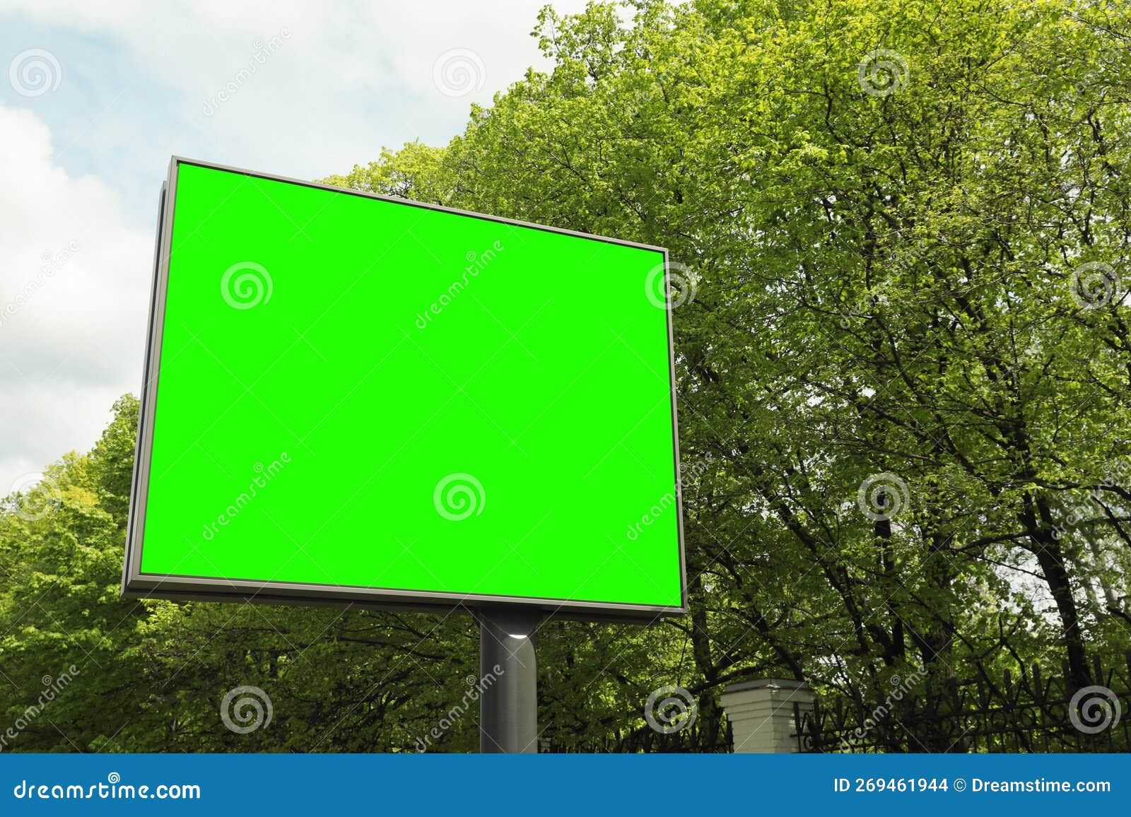 Chroma Key Compositing. Broadcaster Against Green Screen, Banner Design ...