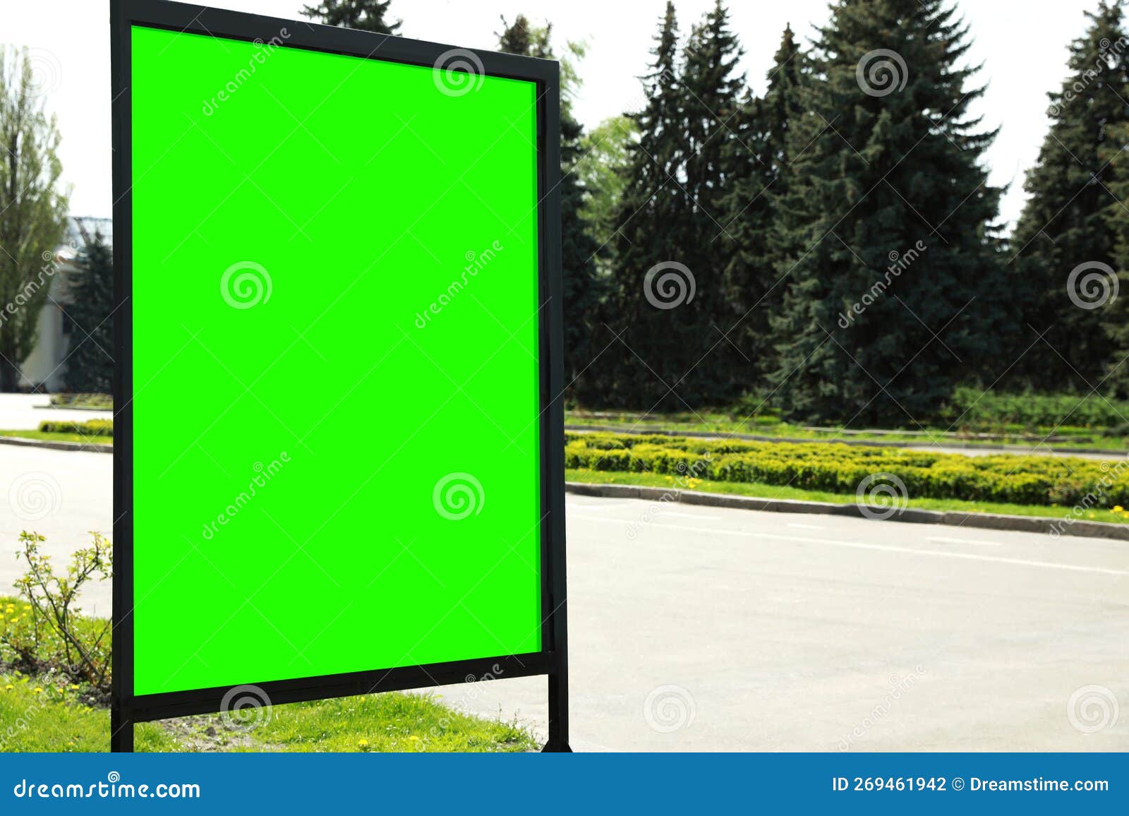 Chroma Key Compositing. Broadcaster Against Green Screen, Banner Design ...