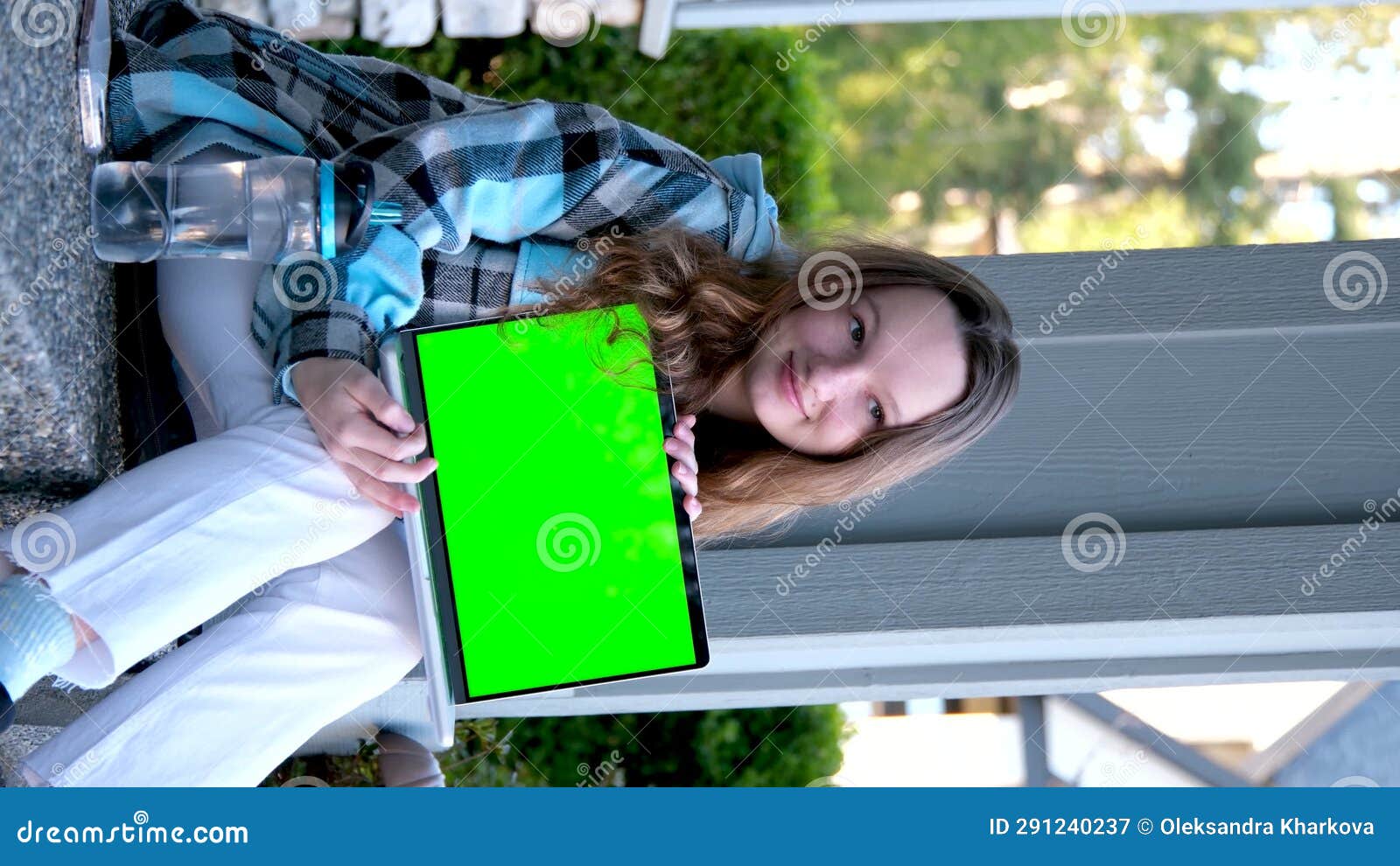 Chroma Key Green Screen Laptop Computer Girl Stock Video - Video of ...