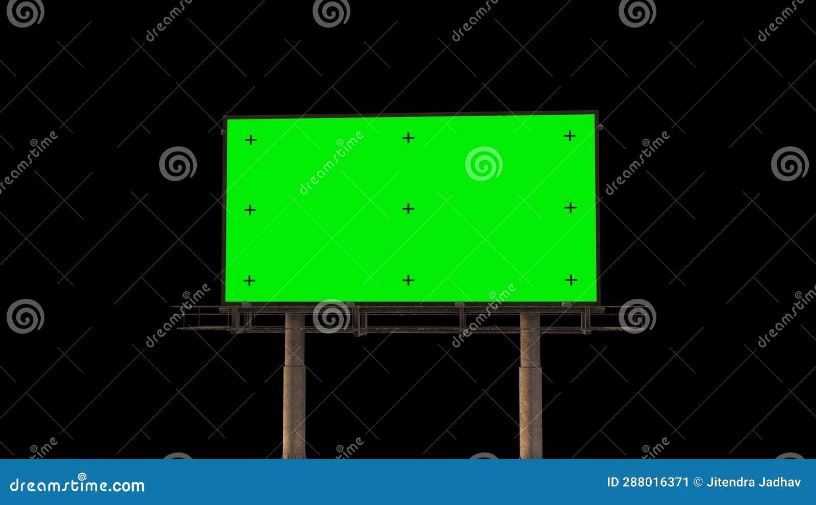 Chroma Key Tracking Markers on a Green Screen Billboard Stock Image ...