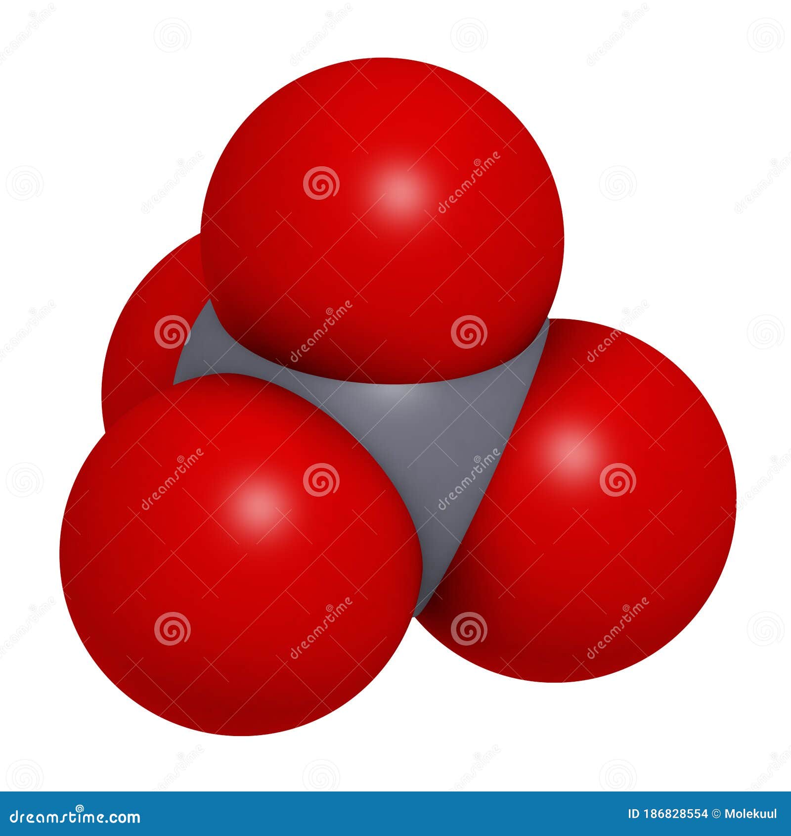 Chromate Anion, Chemical Structure. 3D Rendering Stock Illustration ...