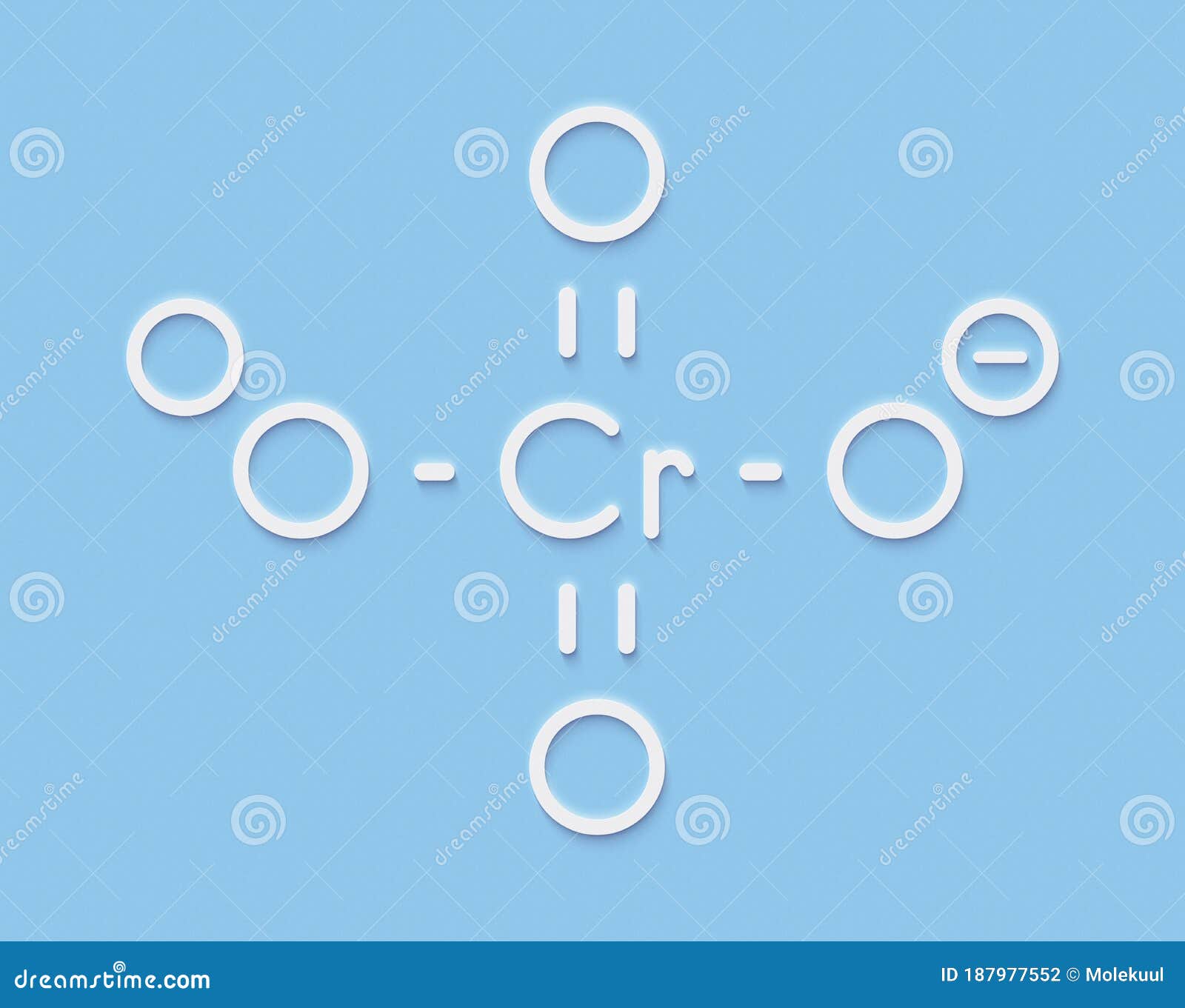 Chromate Anion, Chemical Structure. Skeletal Formula. Stock Photo ...