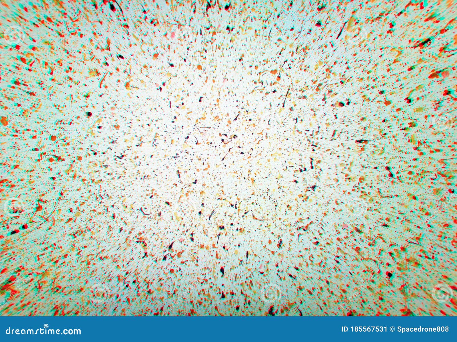 Chromatic Aberration Paint Splashes on Wall Stock Image - Image of ...