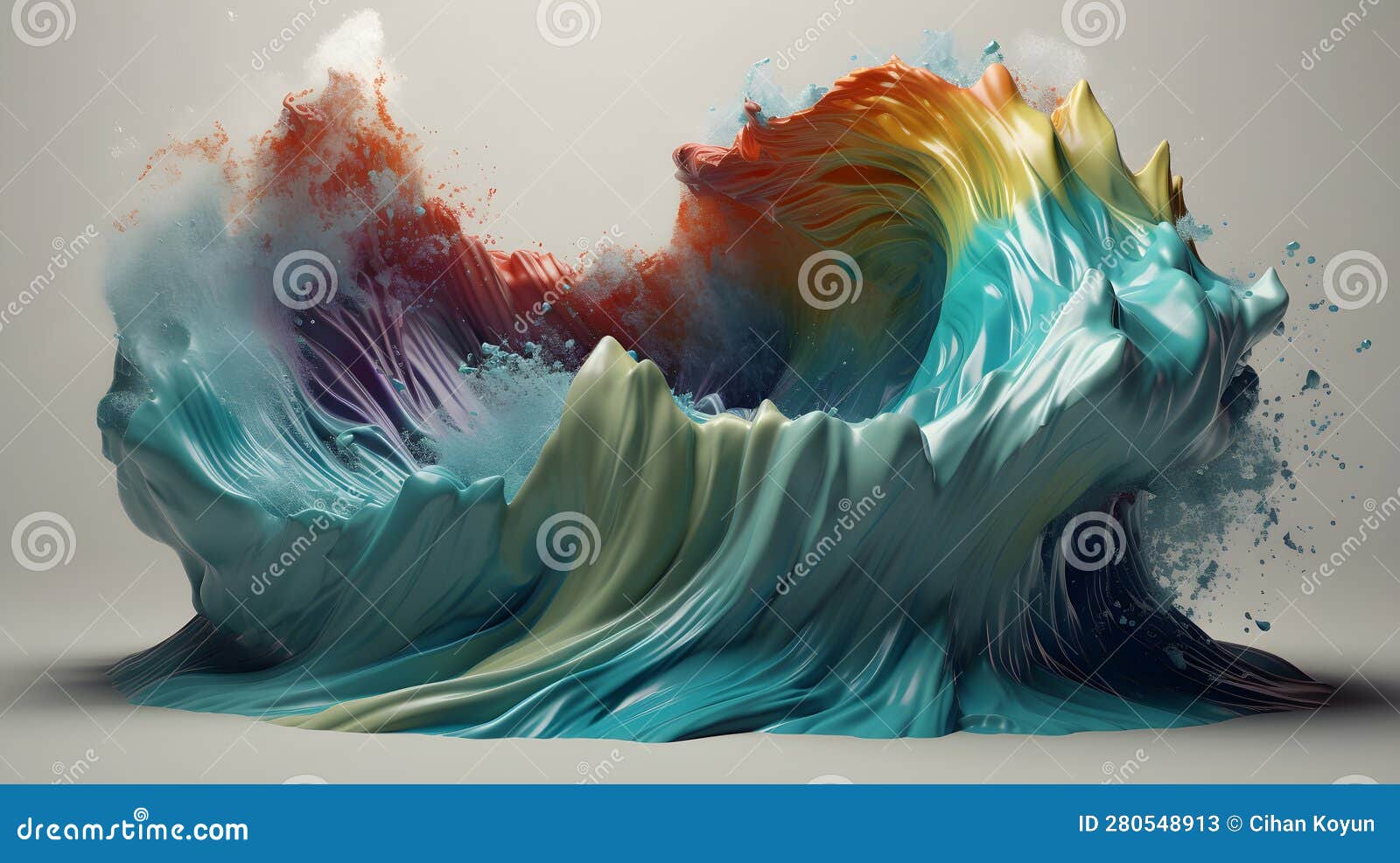 Chromatic Abstract Symphony Unveiled, Dynamic Desktop Background Stock ...