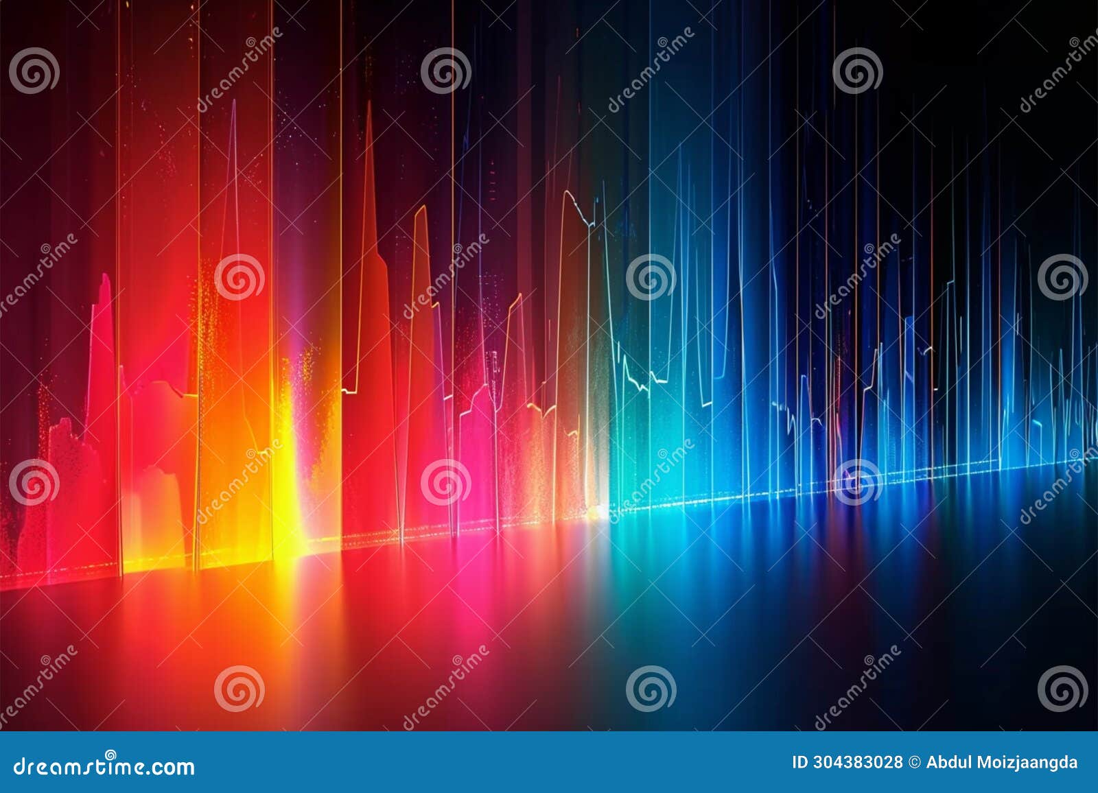 Chromatic Abstraction a Line of Different Colors Visualized Abstractly ...